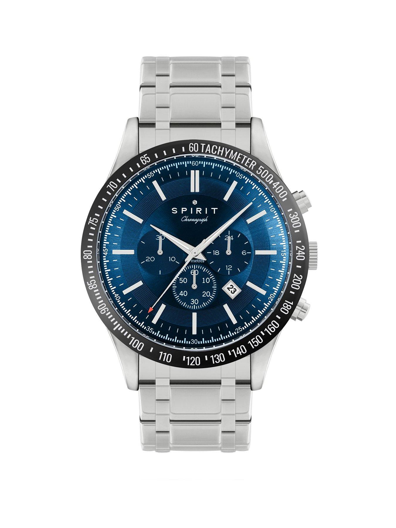 Spirit Gents Tachymeter Polished Silver Bracelet Watch | Very