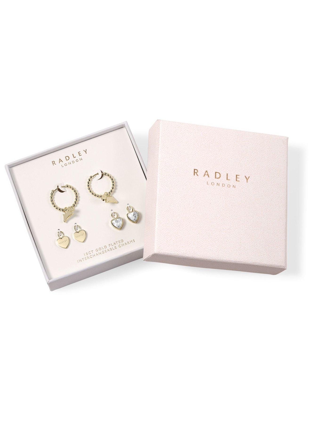 Radley 18ct Gold Plated Bobble Hoop Earring and Charm Set | Very
