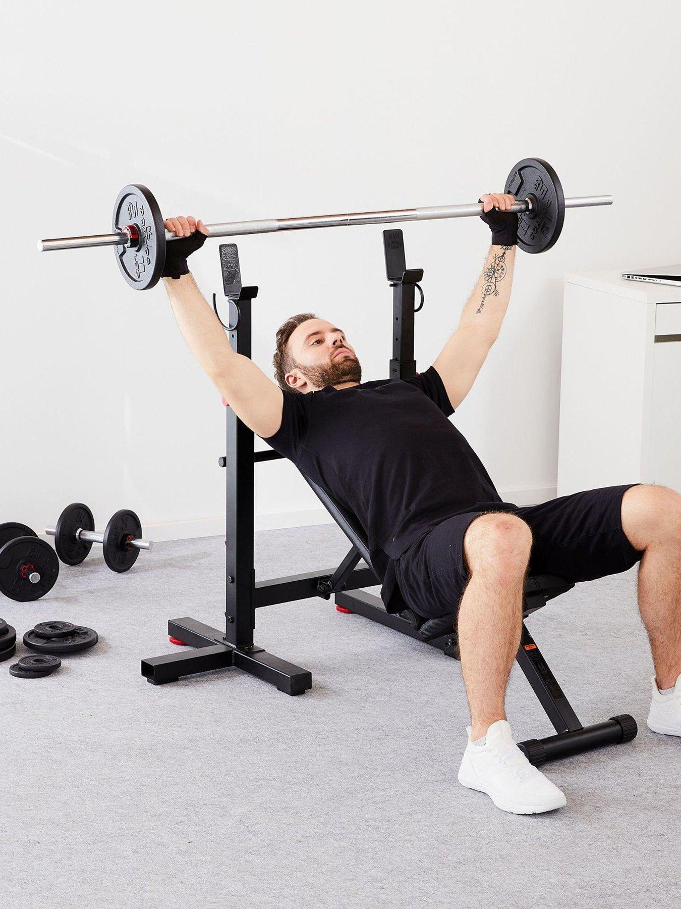 Decathlon Tiltable Weights Bench With Collapsible Pegs - Bench Press ...