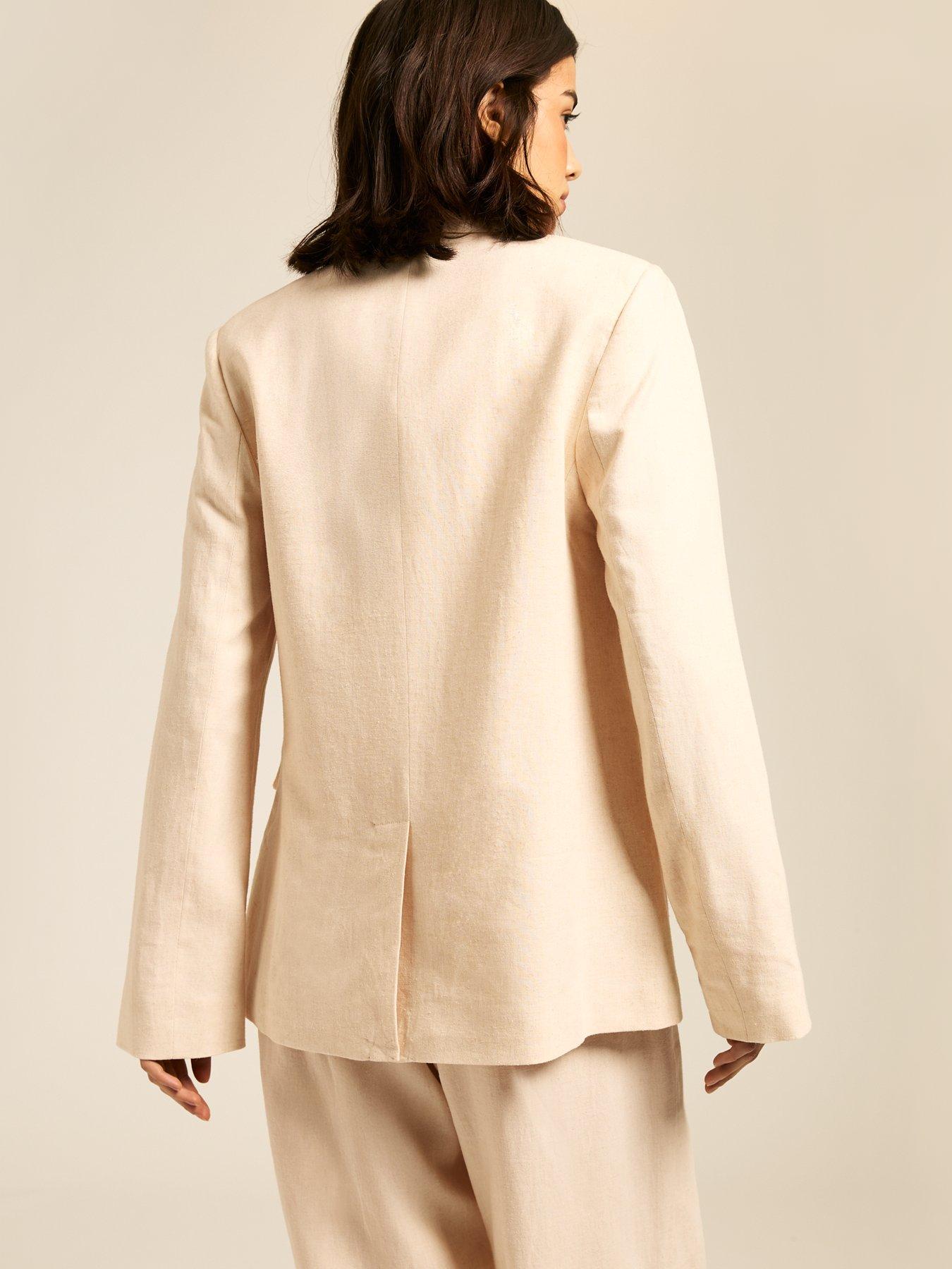 New Look Stone Linen Blend Blazer - Beige | Very
