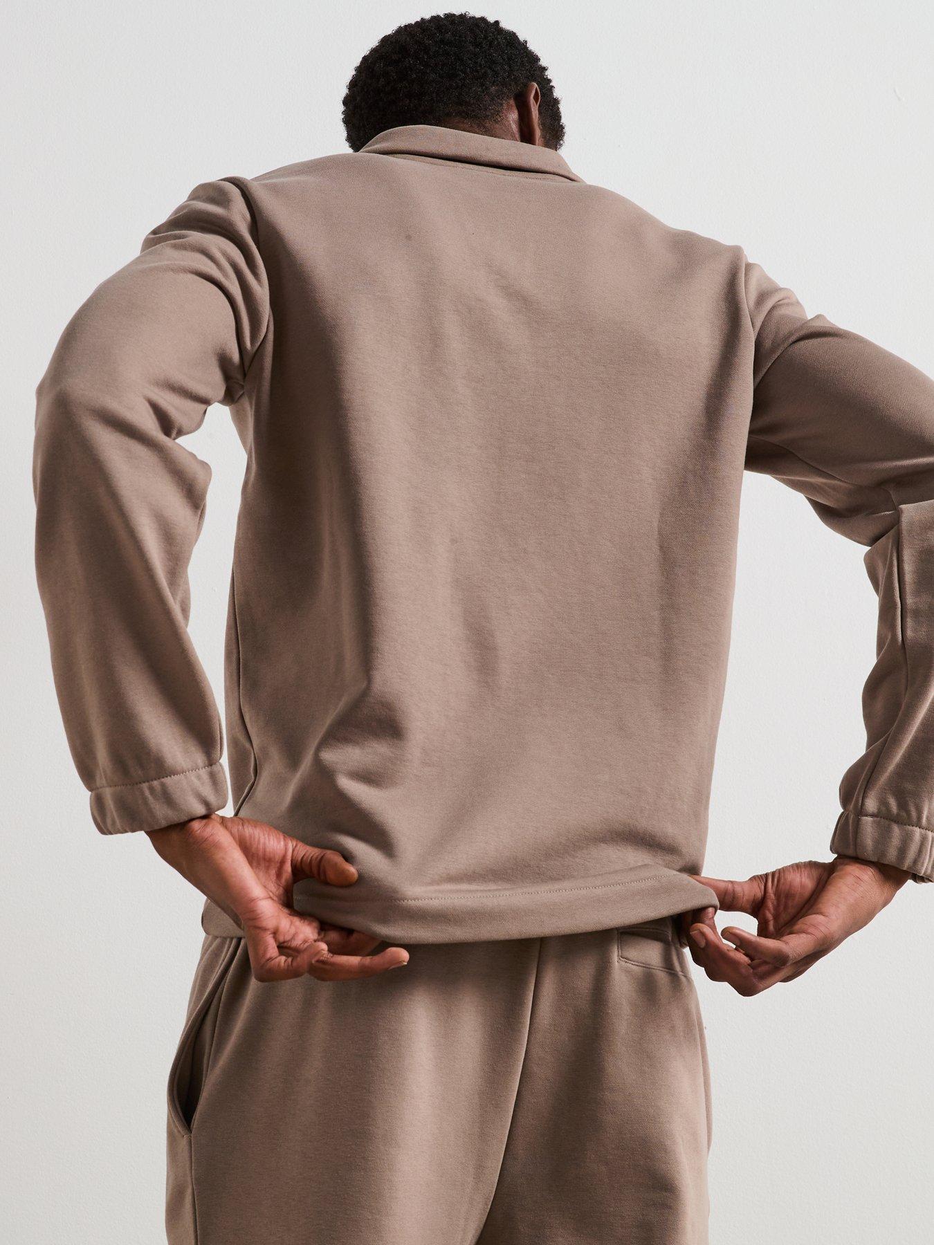Very Man Heavyweight Trophy Neck Sweatshirt - Beige | Very