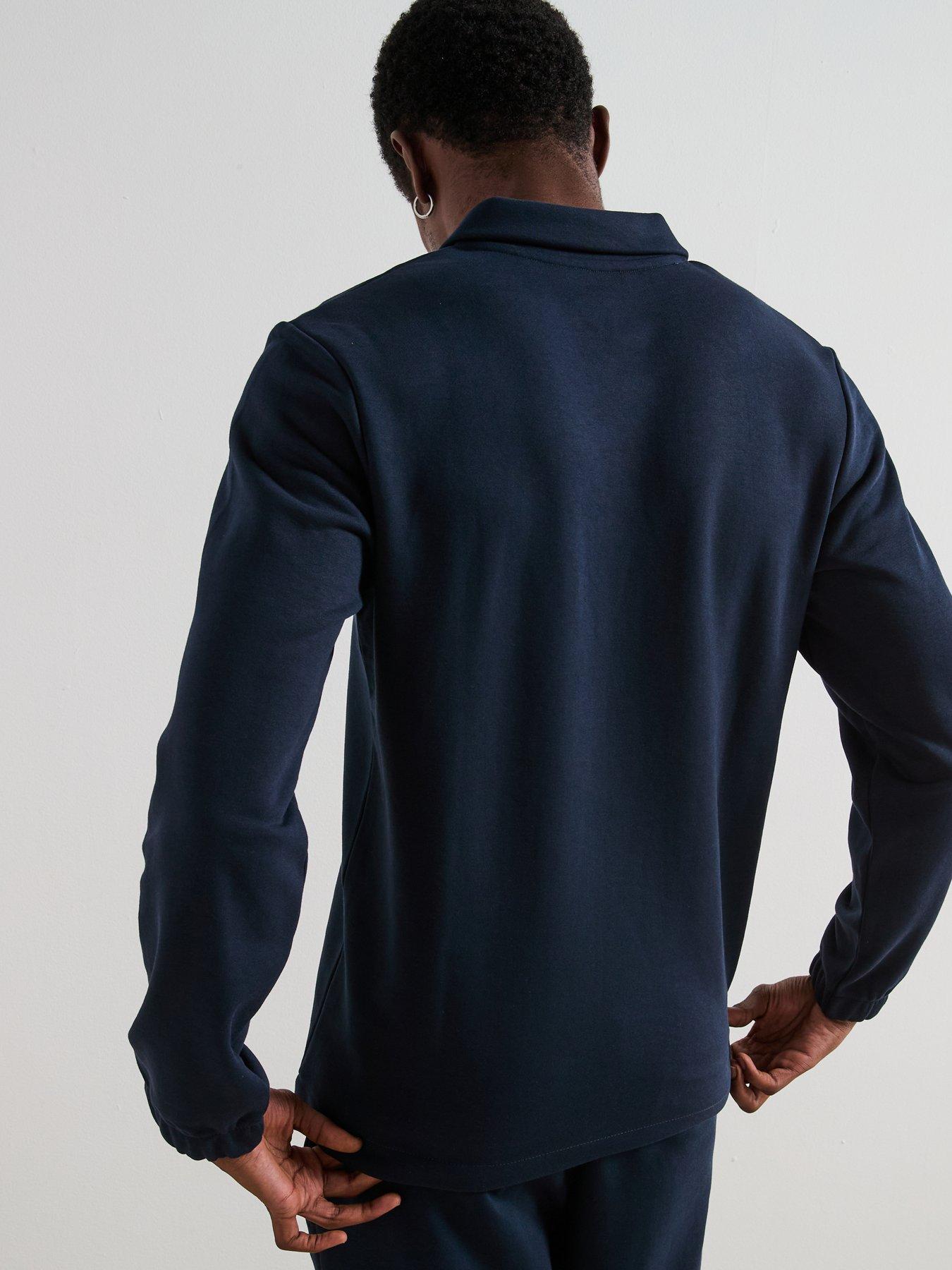 Very Man Heavyweight Trophy Neck Sweatshirt - Navy | Very