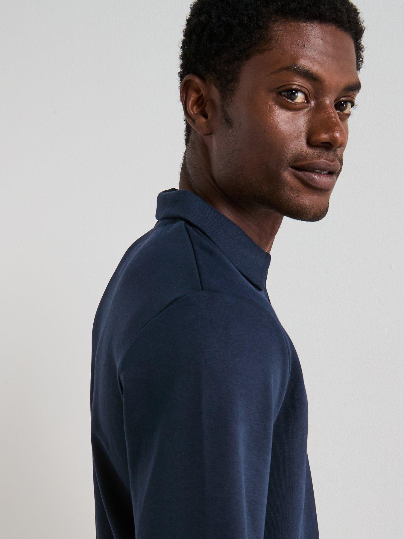 Very Man Heavyweight Trophy Neck Sweatshirt - Navy | Very