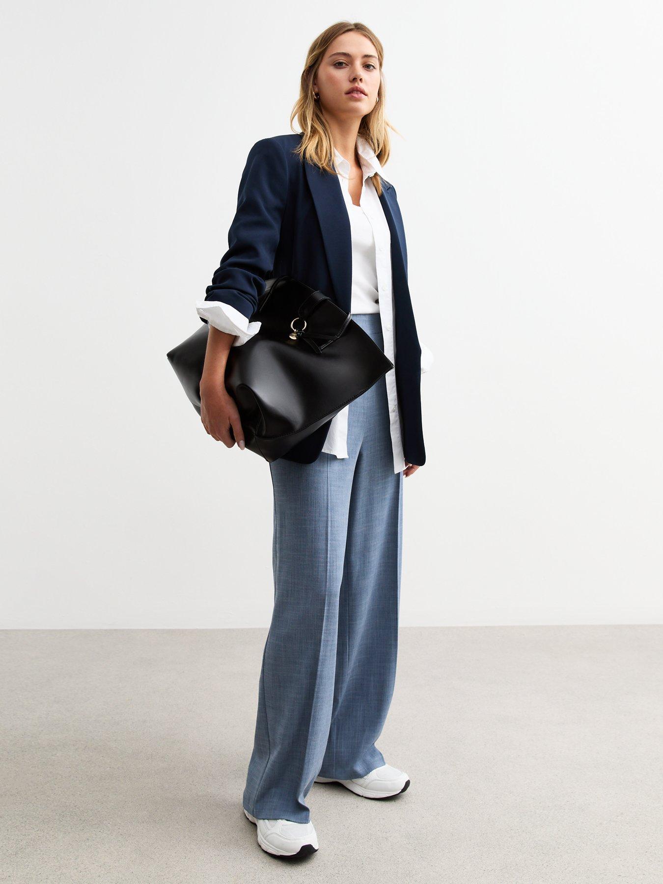 New Look Light Blue Pull On Tailored Trousers | Very