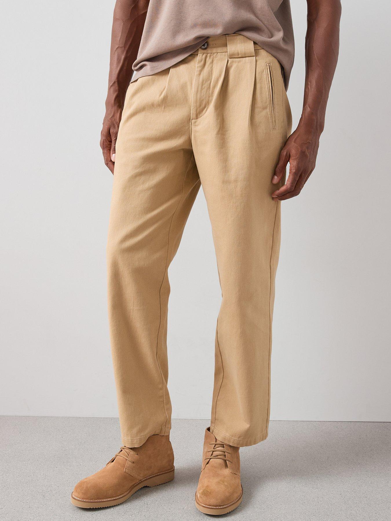 The Very Collection Double Pleat Trousers - Brown | Very