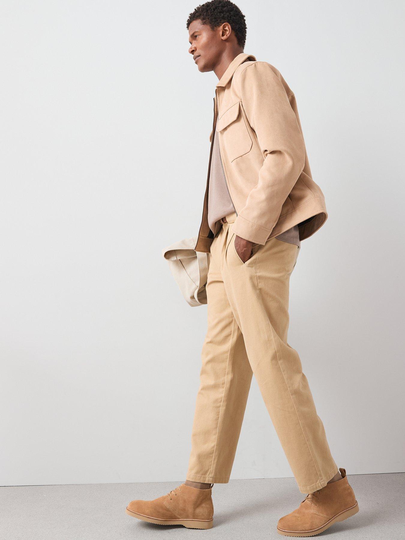The Very Collection Double Pleat Trousers - Brown | Very