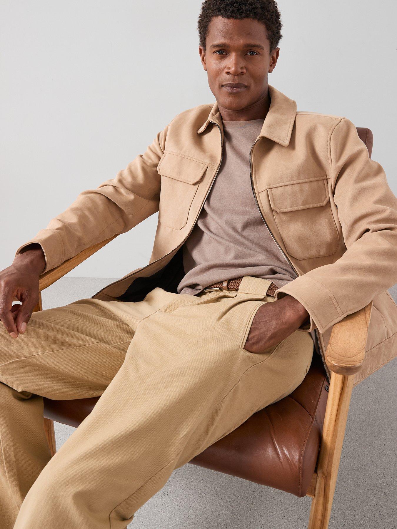 The Very Collection Double Pleat Trousers - Brown | Very