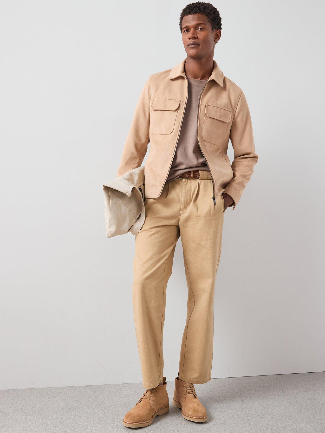 The Very Collection Double Pleat Trousers - Brown | Very