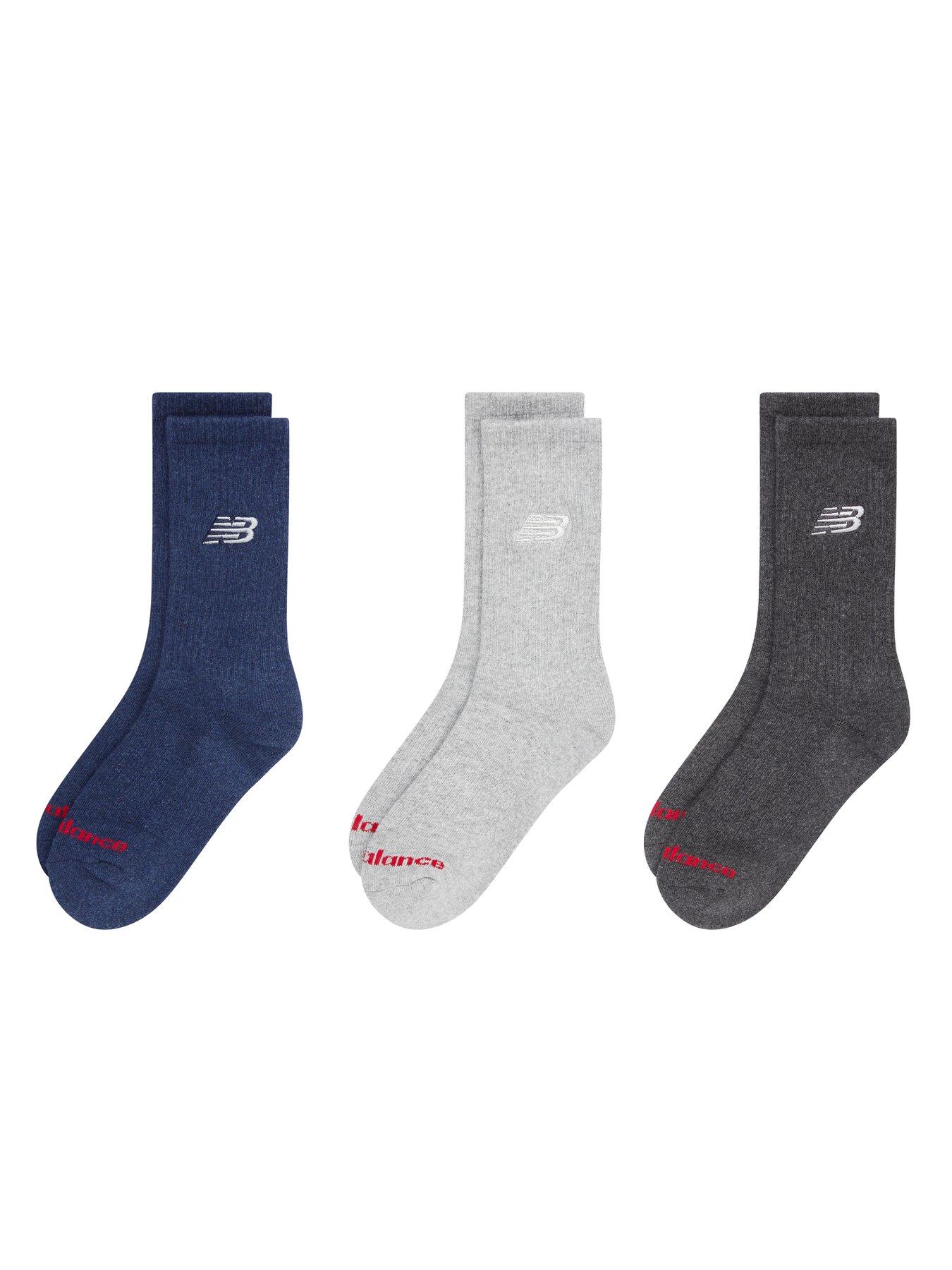 New Balance Unisex Embroidery Logo 3 Pack Midcalf Socks - Multi | Very