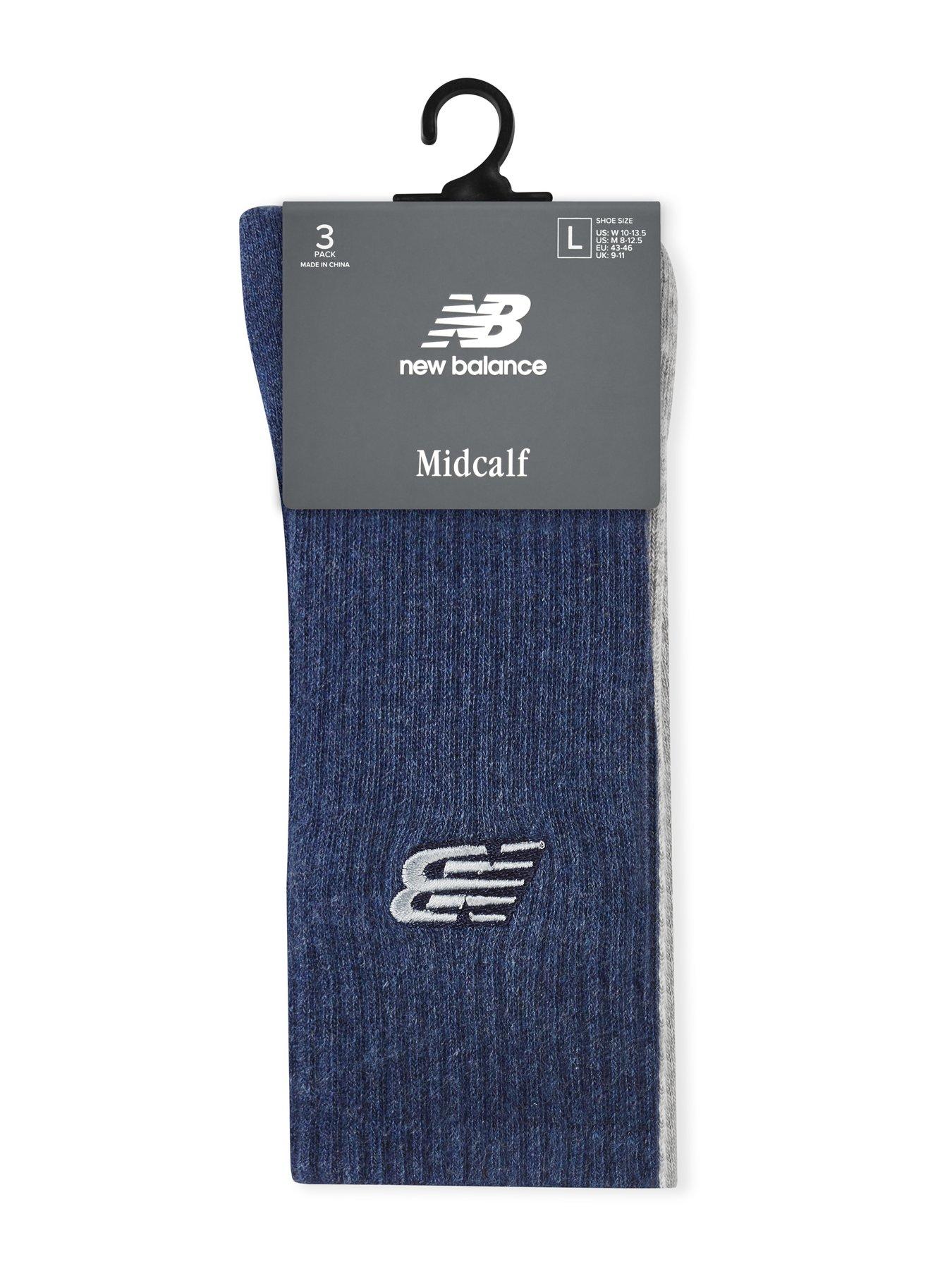 New Balance Unisex Embroidery Logo 3 Pack Midcalf Socks - Multi | Very