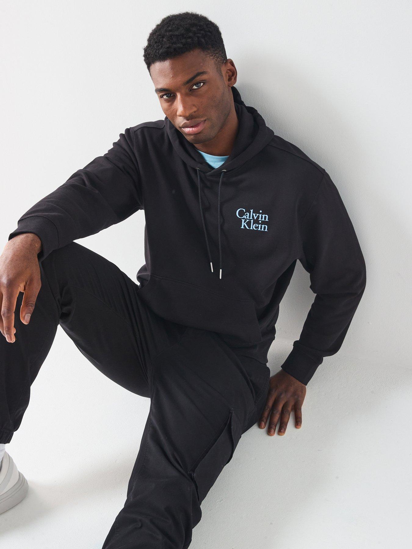 Calvin Klein Jeans Resort Script Hoodie - Black | Very