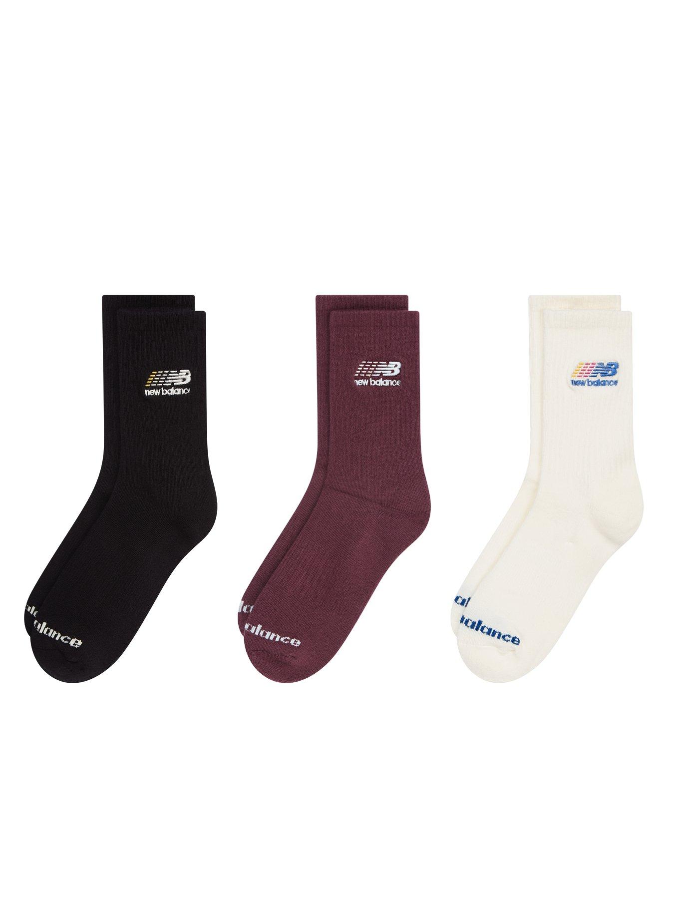 New Balance Unisex Embroidery Logo 3 Pack Midcalf Socks - Multi | Very