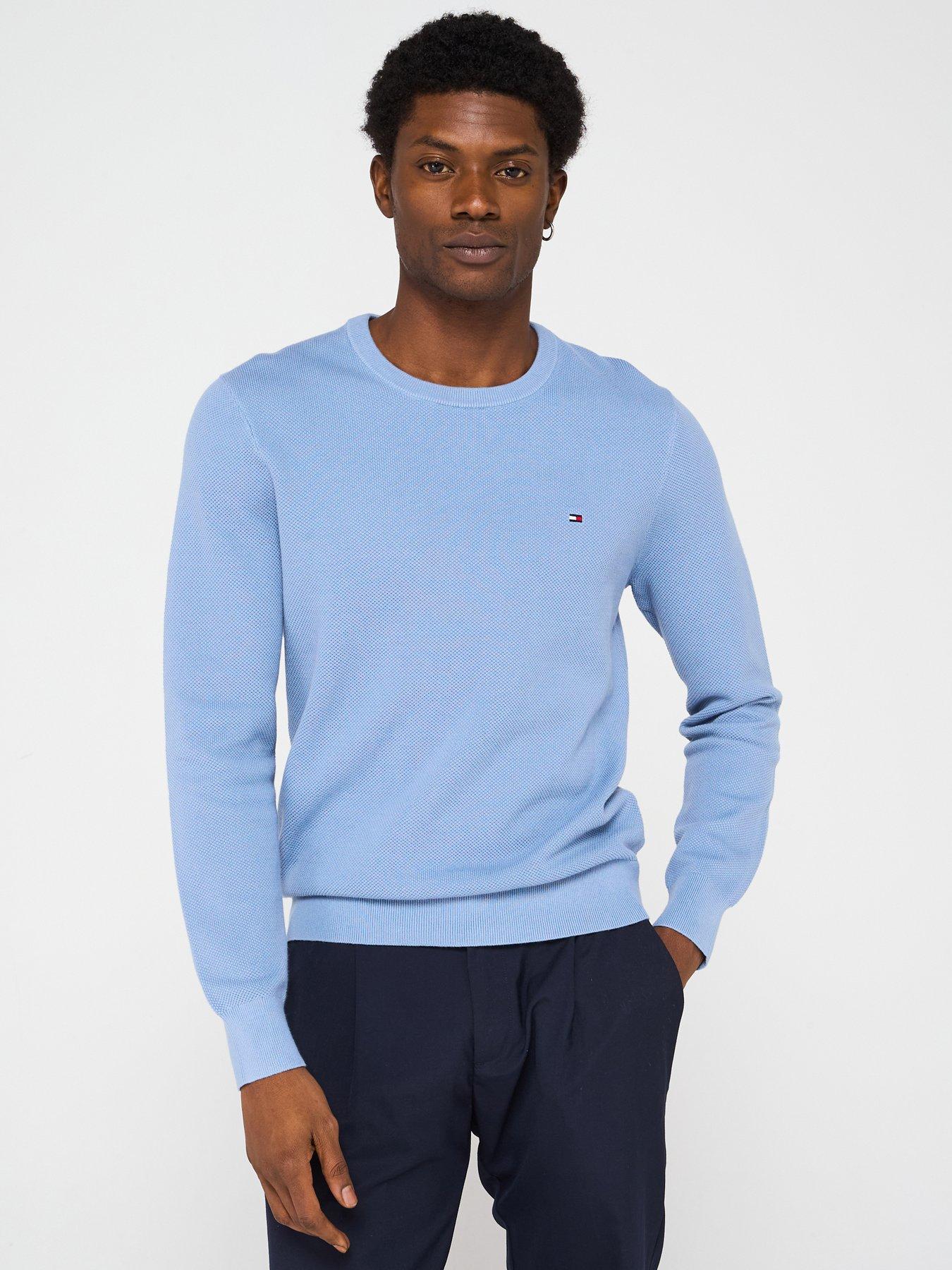 Tommy Hilfiger Essential Structure Crew Neck Knitted Jumper - Blue | Very