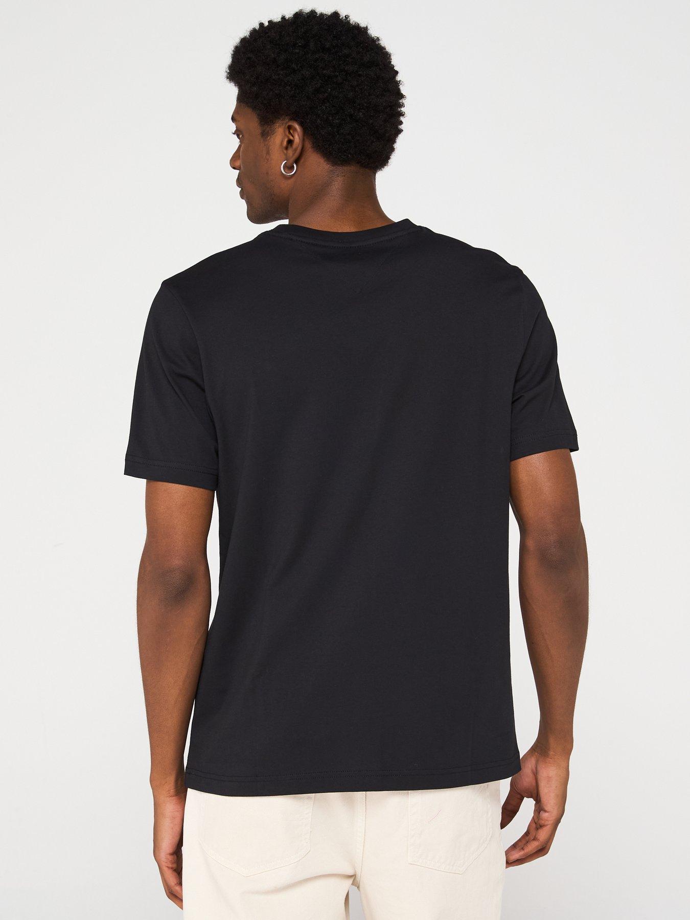 Tommy Hilfiger Flock Arch Logo T-Shirt - Black | Very