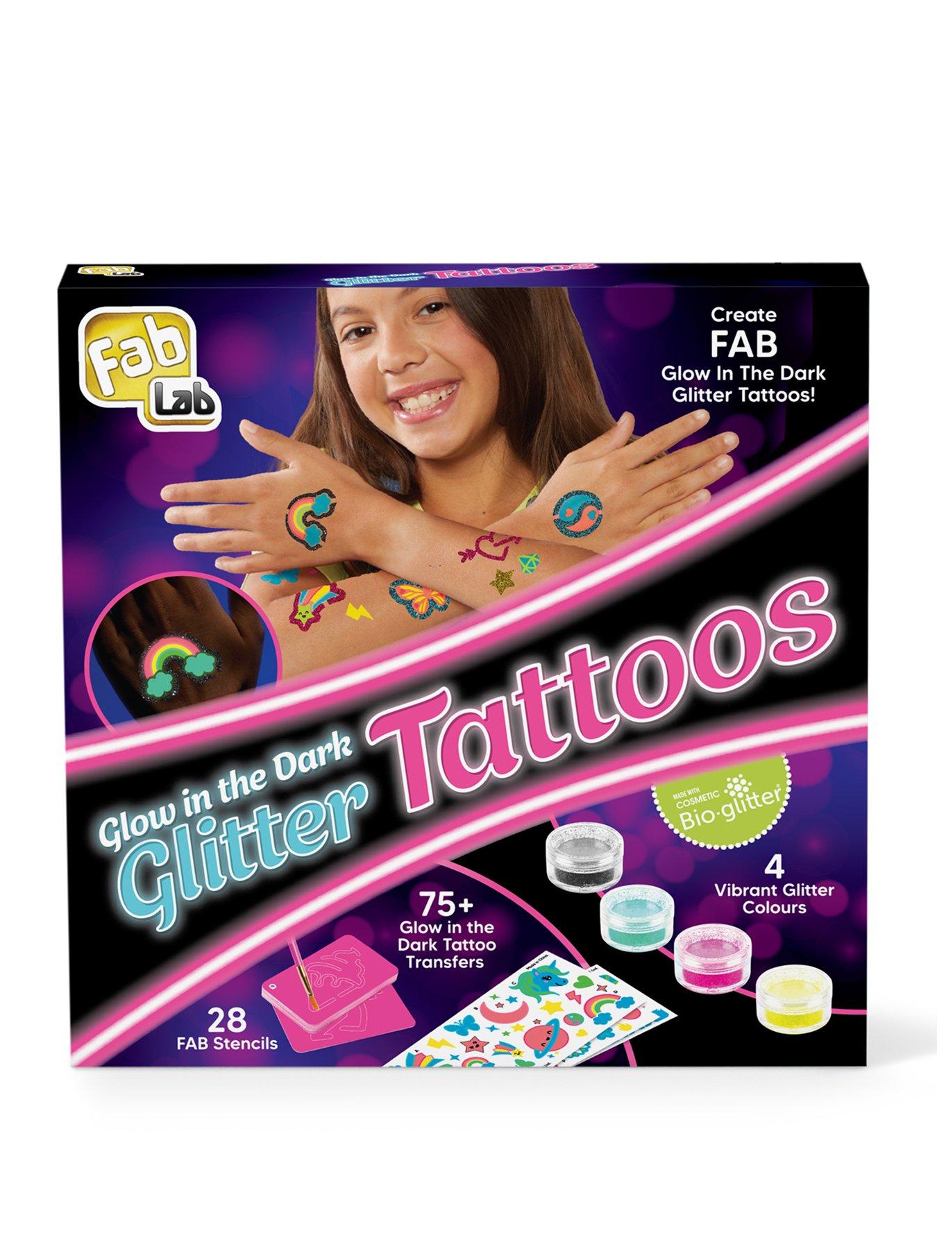 Fab Lab Glow in the Dark Glitter Tattoos | Very