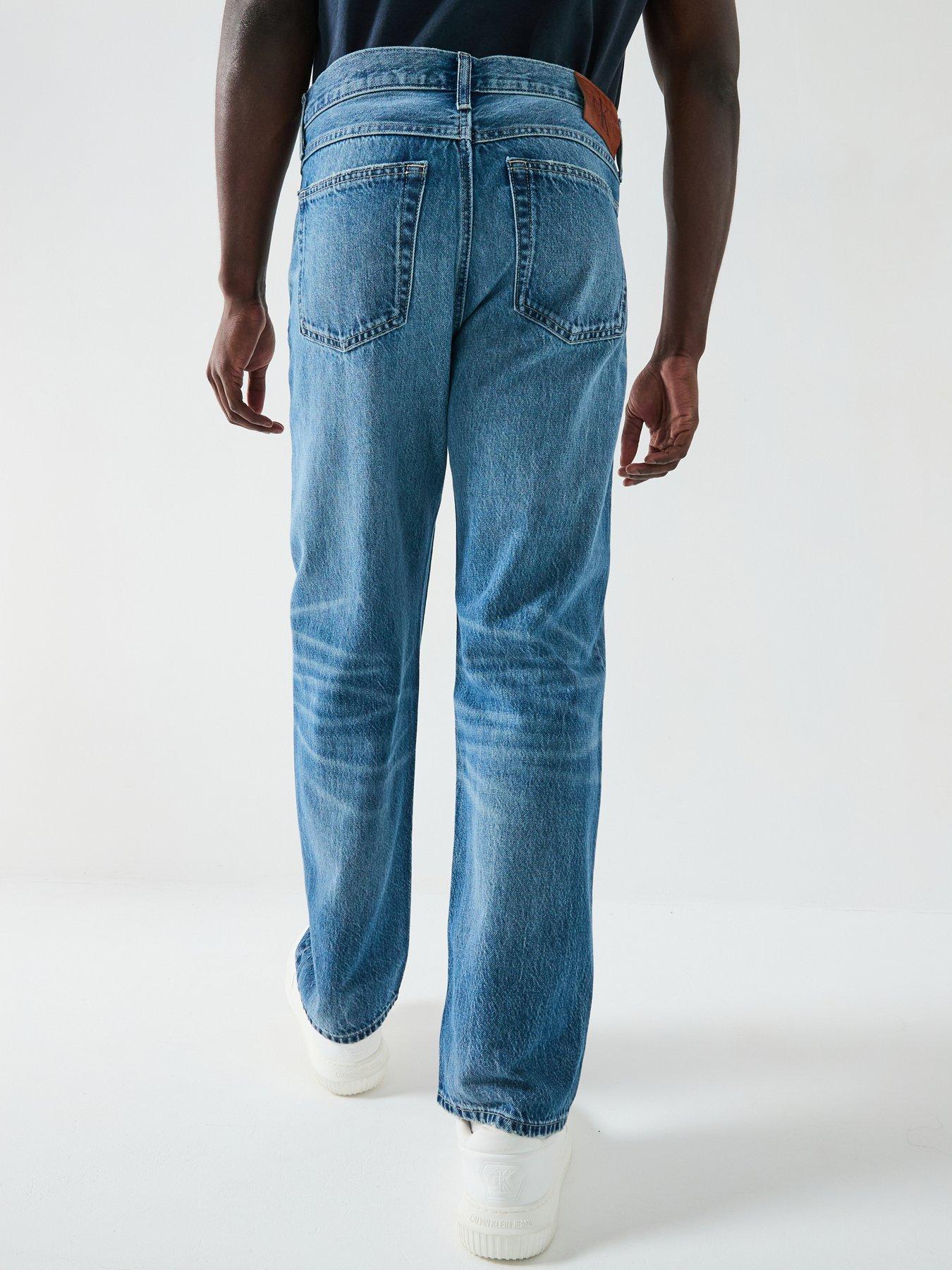 Calvin Klein Jeans 90s Straight Fit Jeans - Mid Wash | Very