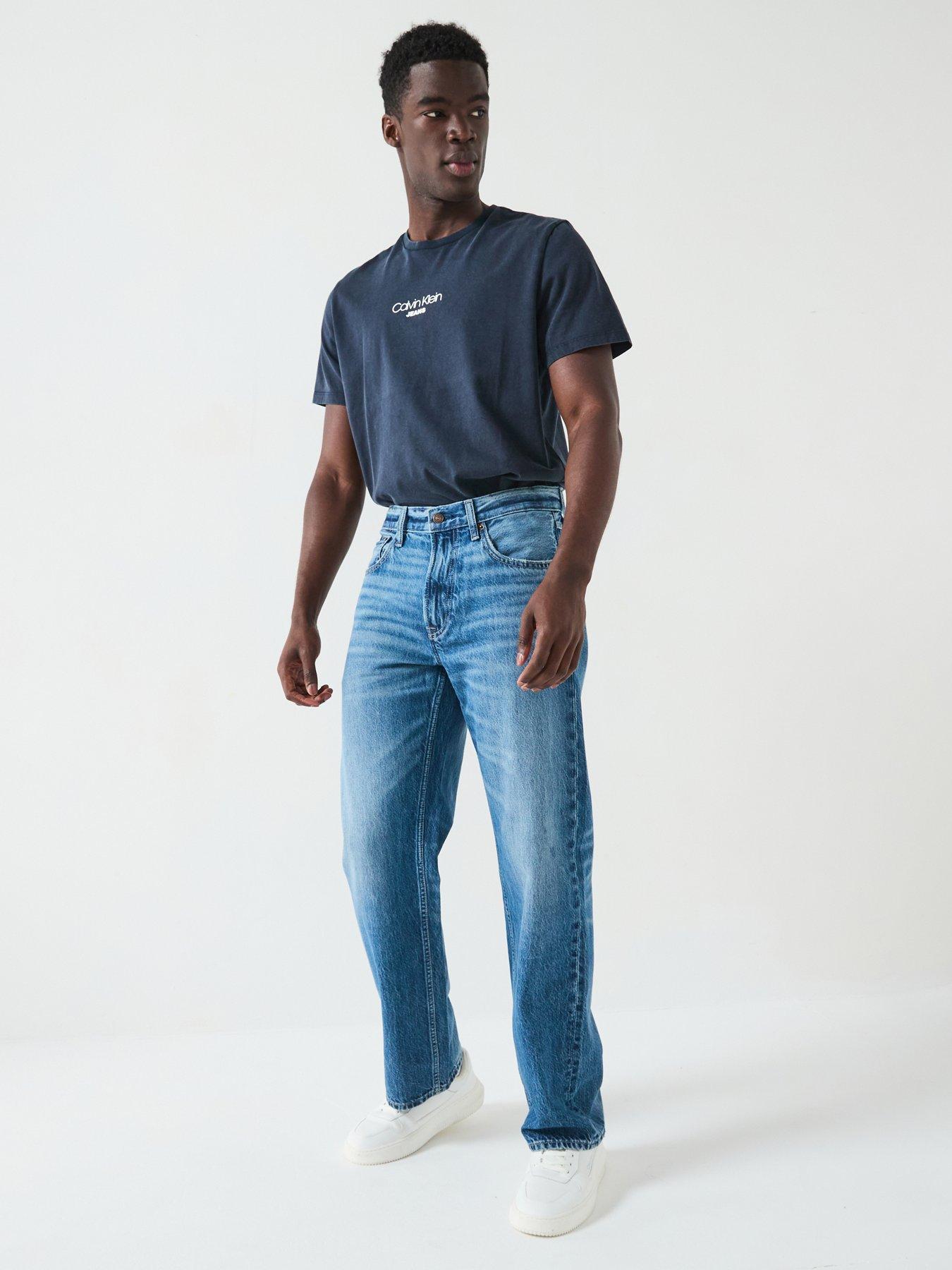 Calvin Klein Jeans 90s Straight Fit Jeans - Mid Wash | Very
