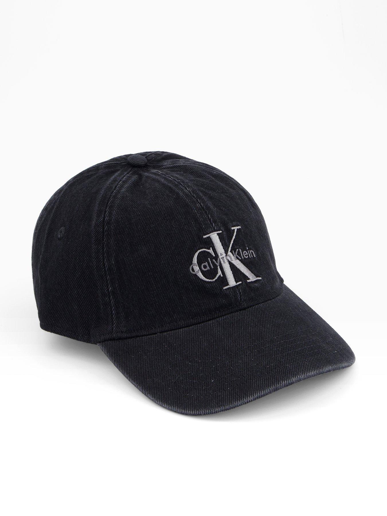 Calvin Klein Monologo Embroidered Denim Cap - Black | Very