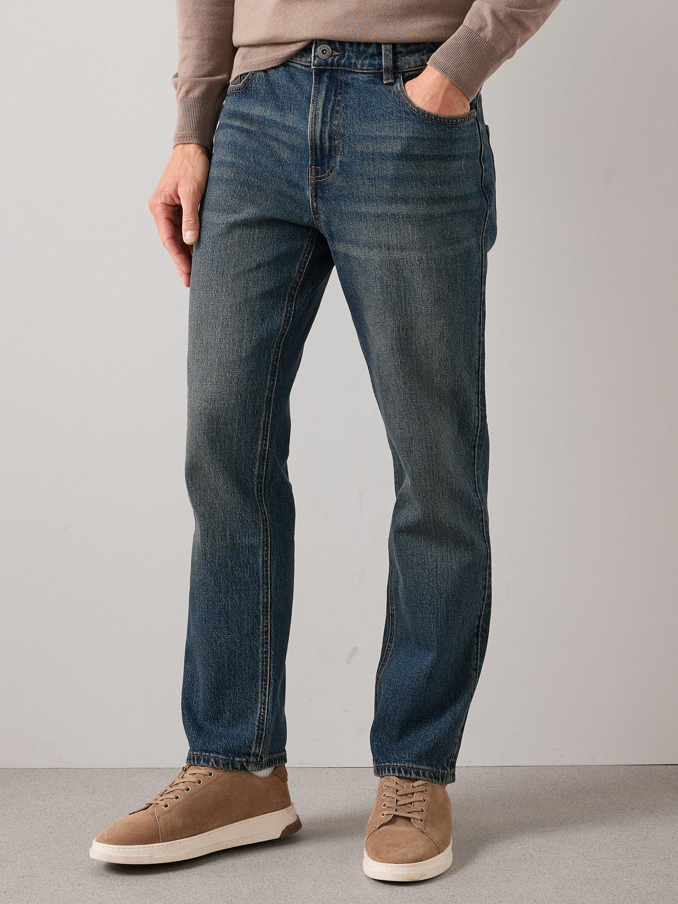 The Very Collection Straight Fit Jeans With Stretch - Tinted Indigo | Very
