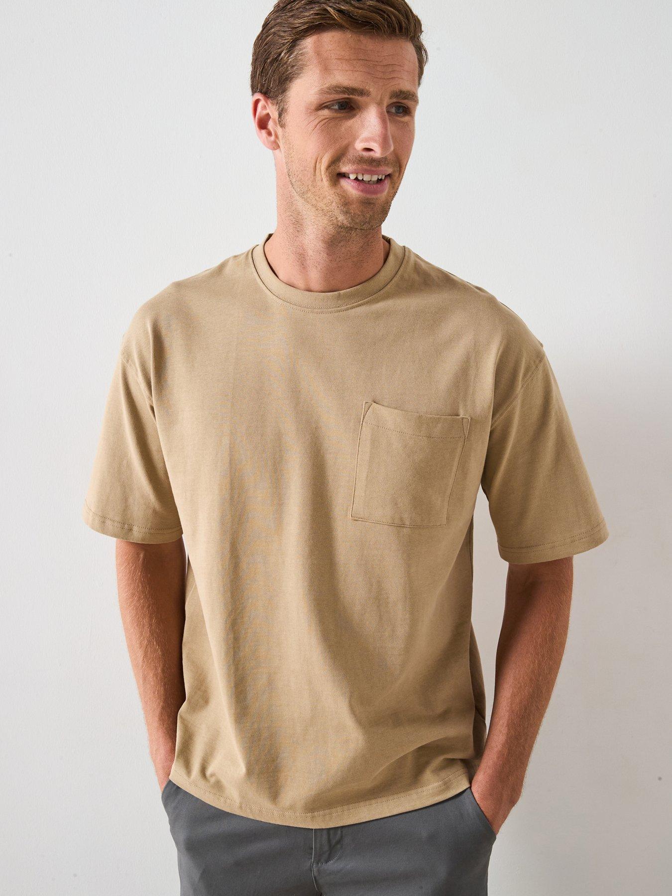 Very Man Heavyweight Relaxed Fit T-Shirt - Light Brown | Very