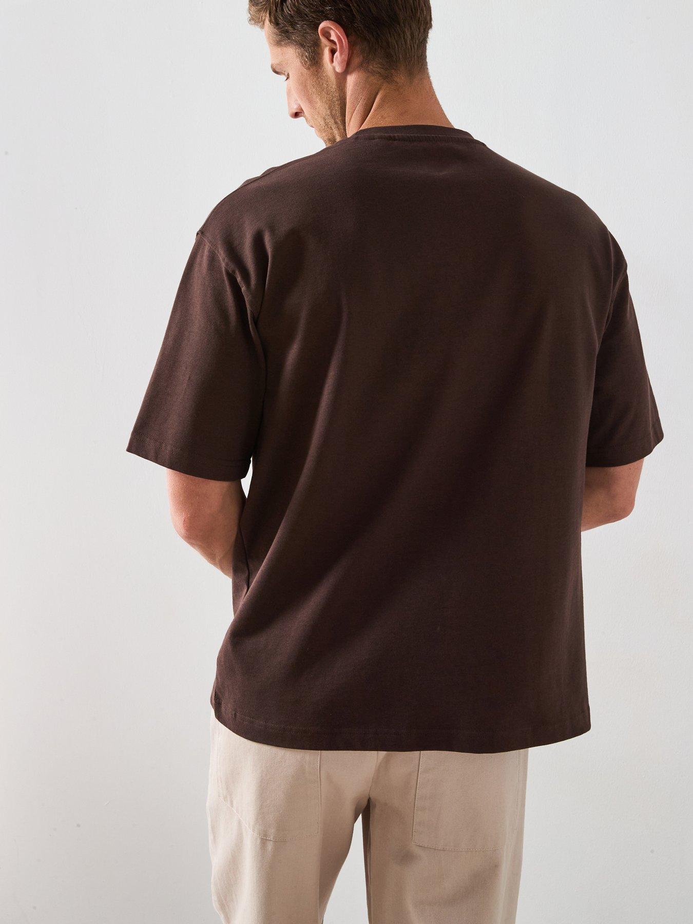 Very Man Heavyweight Relaxed Fit T-Shirt - Brown | Very