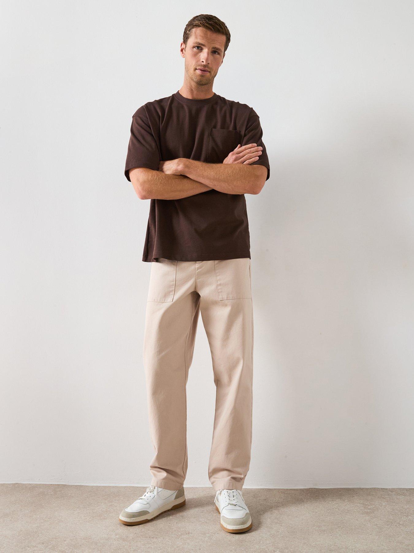 Very Man Heavyweight Relaxed Fit T-Shirt - Brown | Very