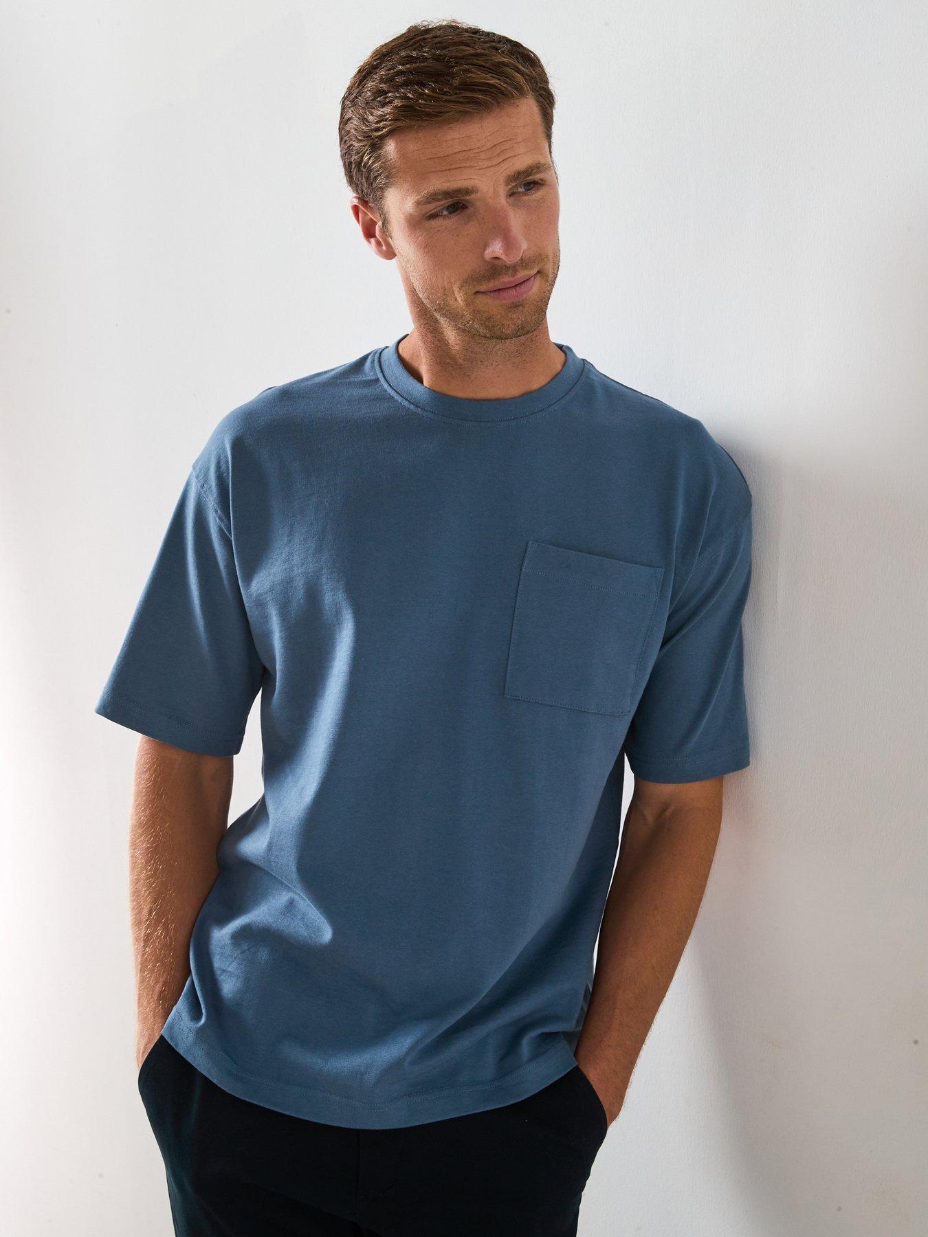 Very Man Heavyweight Relaxed Fit T-Shirt - Blue | Very