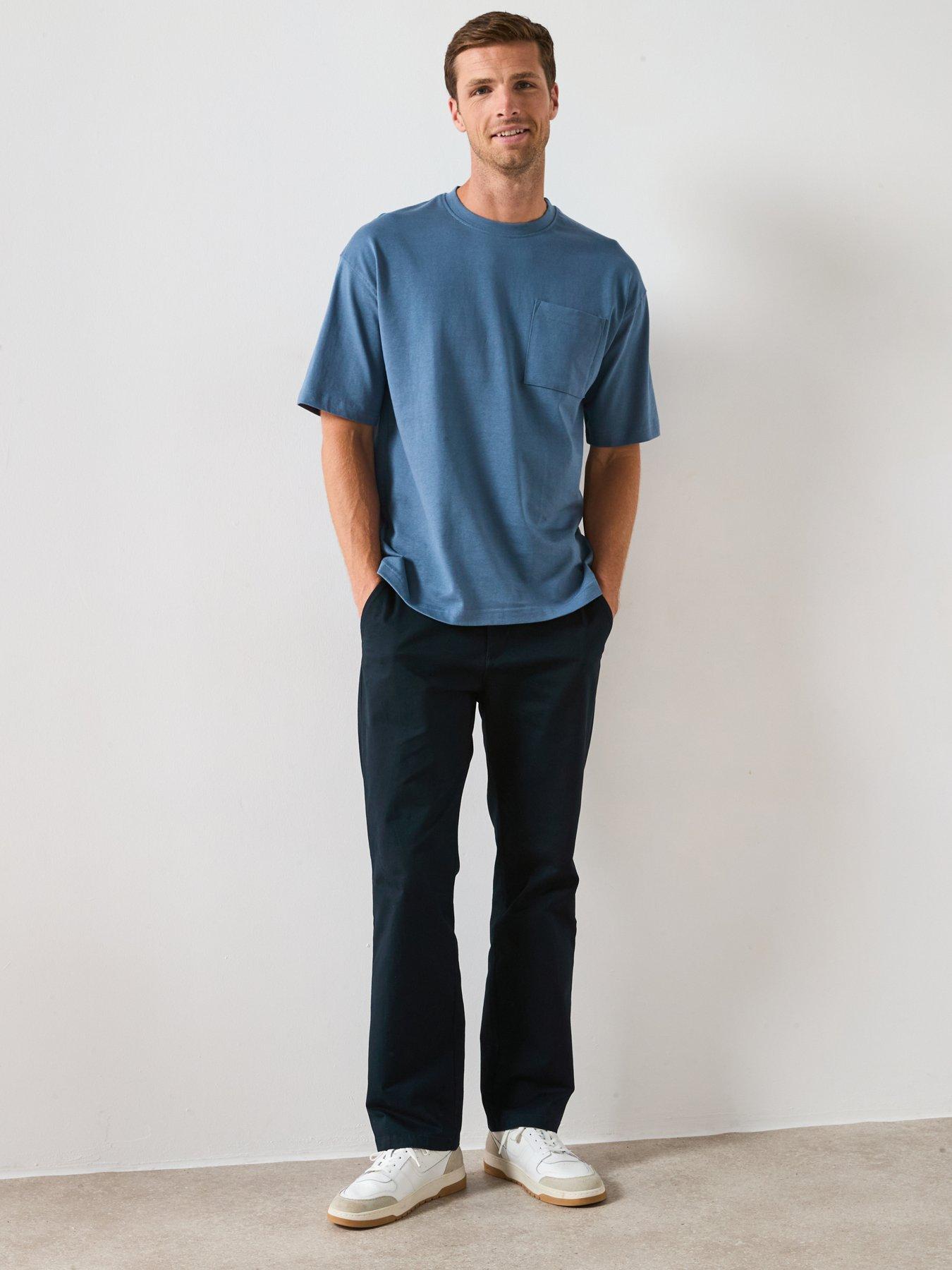 Very Man Heavyweight Relaxed Fit T-Shirt - Blue | Very