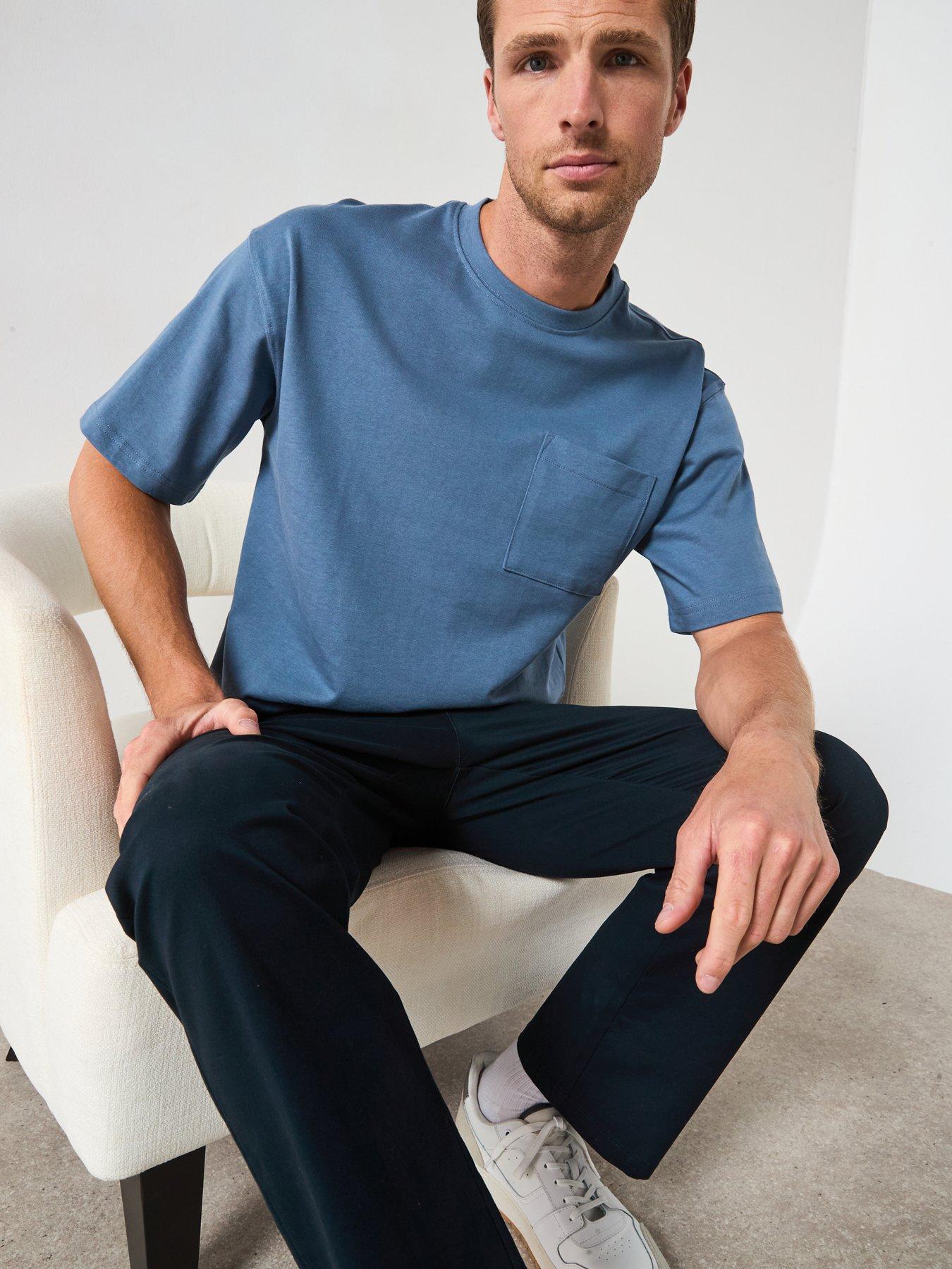 Very Man Heavyweight Relaxed Fit T-Shirt - Blue | Very