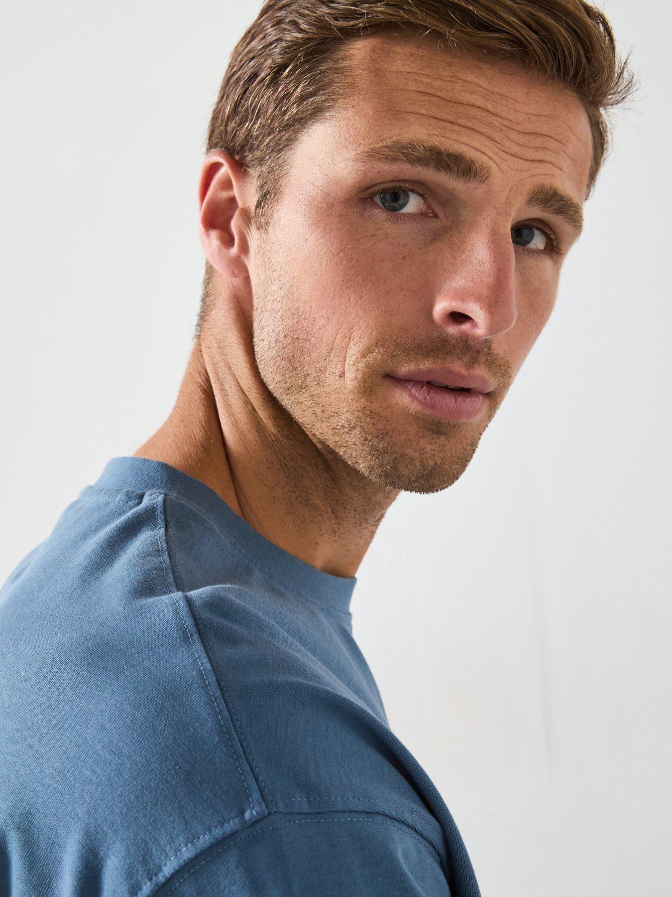 Very Man Heavyweight Relaxed Fit T-Shirt - Blue | Very