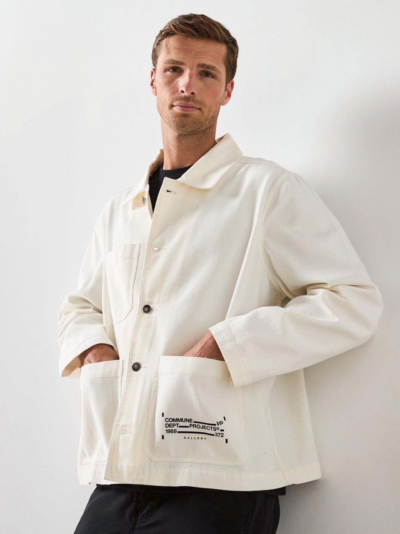 Very Man Canvas Chore Jacket - Beige | Very