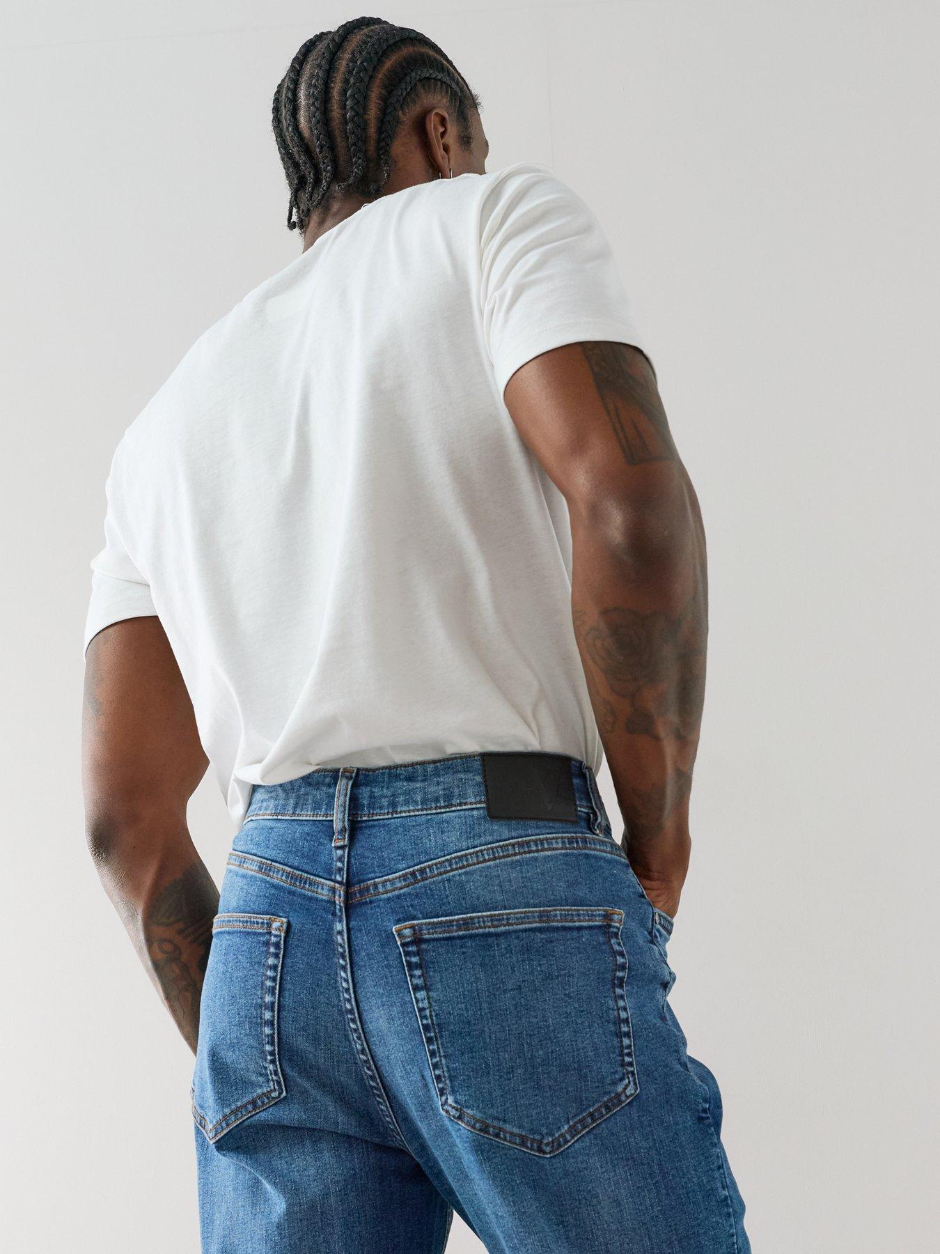 The Very Collection Straight Jeans With Stretch - Mid Wash Blue | Very