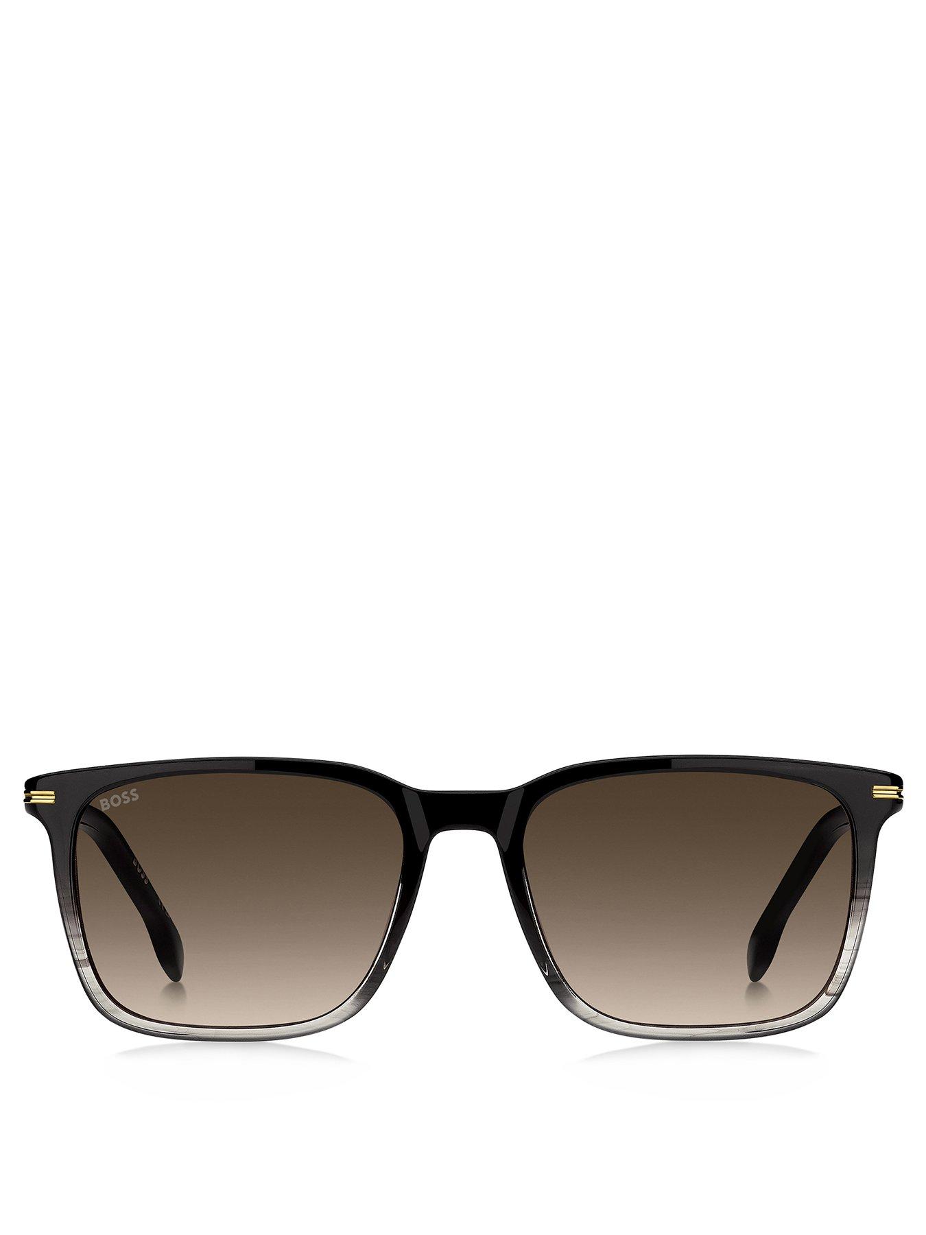BOSS Hugo Boss Gold Temple Rectangular Sunglasses | Very
