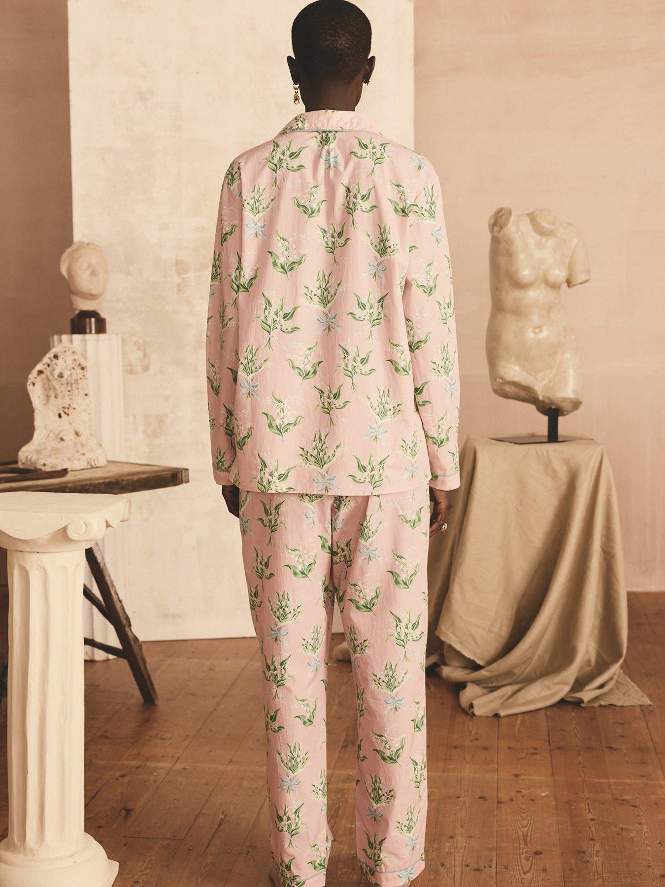 Cath Kidston Lily Of The Valley Button Up Pyjamas - Pink | Very