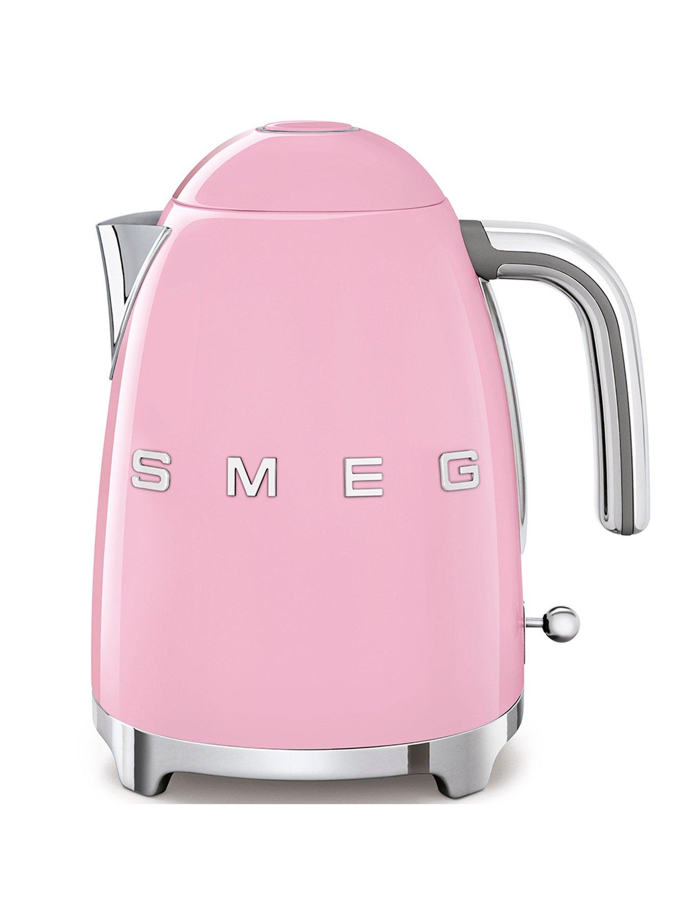 Smeg EEJB167 50s Retro Style Kettle and 4-Slice Toaster - Pastel Pink ...