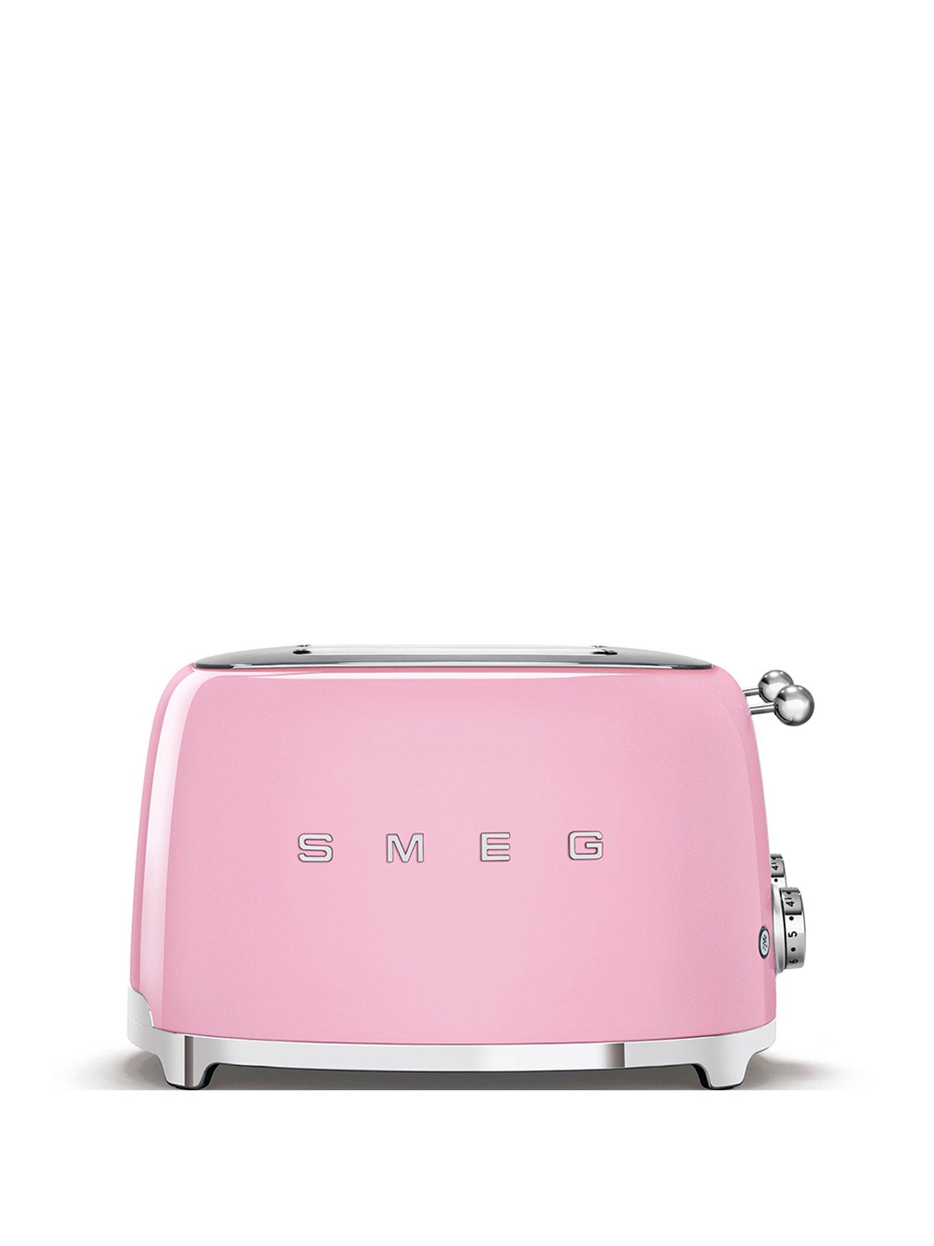 Smeg EEJB167 50s Retro Style Kettle and 4-Slice Toaster - Pastel Pink ...