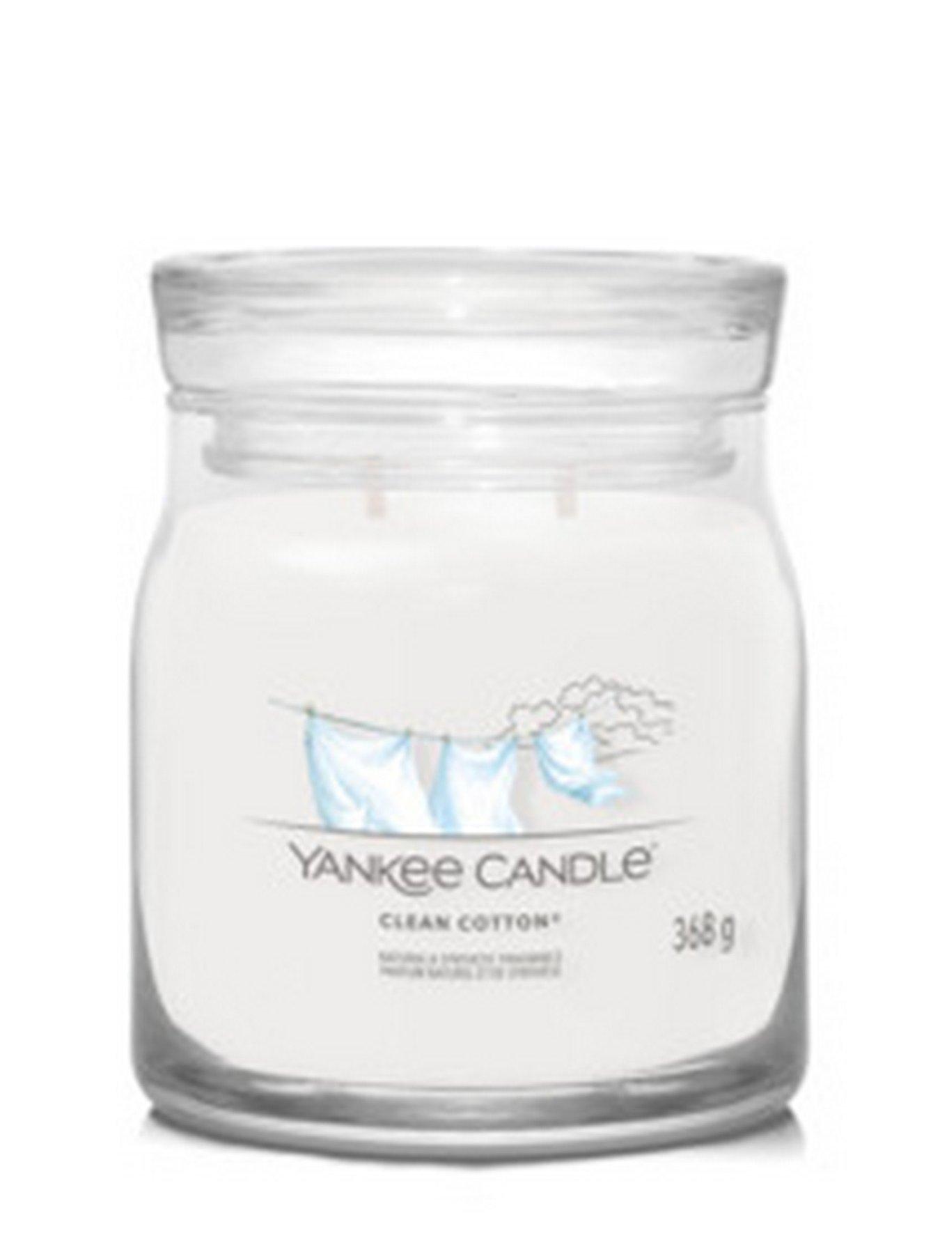 Yankee Candle Signature Clean Cotton Medium Jar with Clean Cotton Reed ...