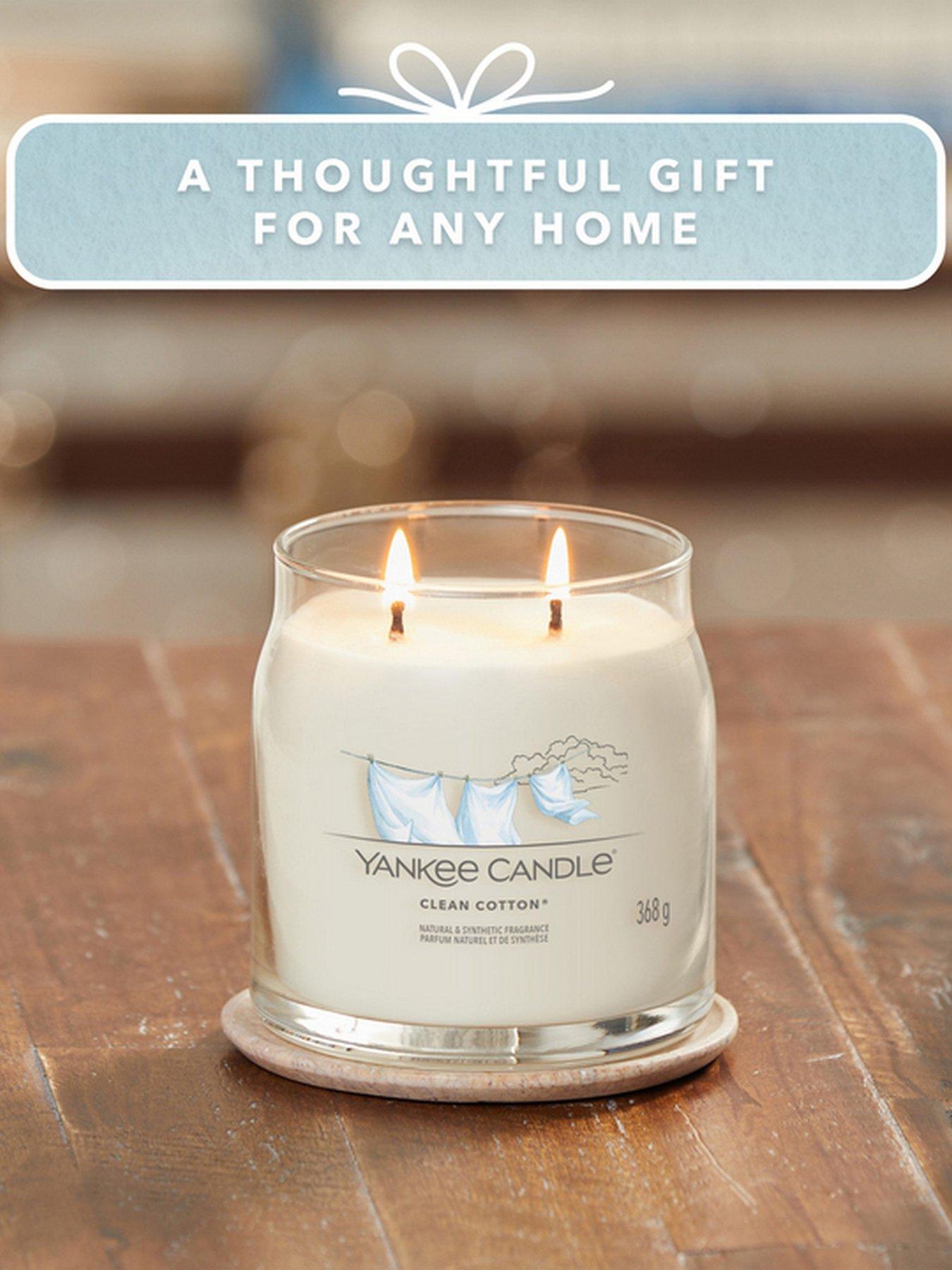 Yankee Candle Signature Clean Cotton Medium Jar with Clean Cotton Reed ...