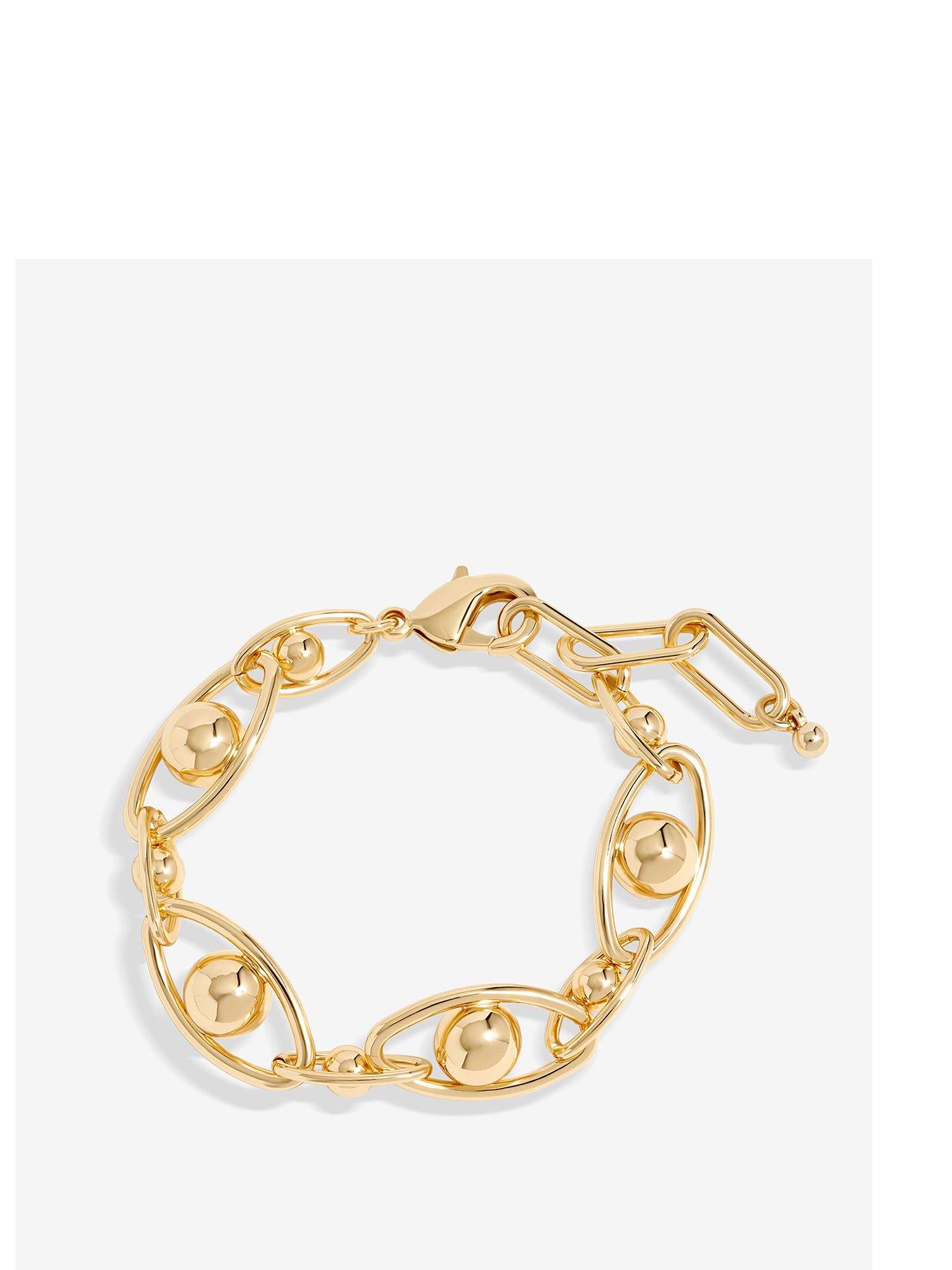 Jon Richard Gold Plated Polished Orb Chain Bracelet | Very