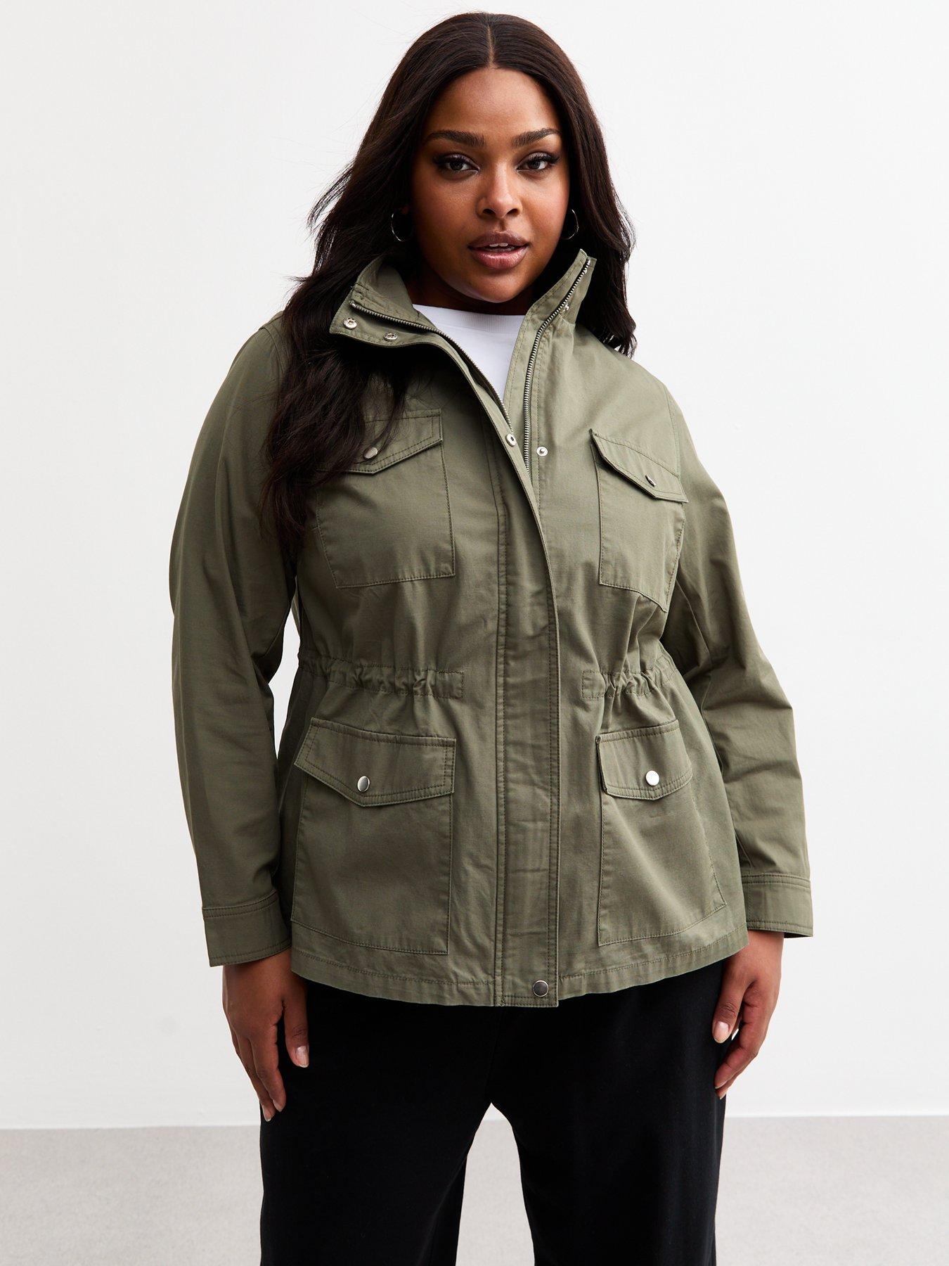 New Look Curves Khaki Four Pocket Shacket | Very