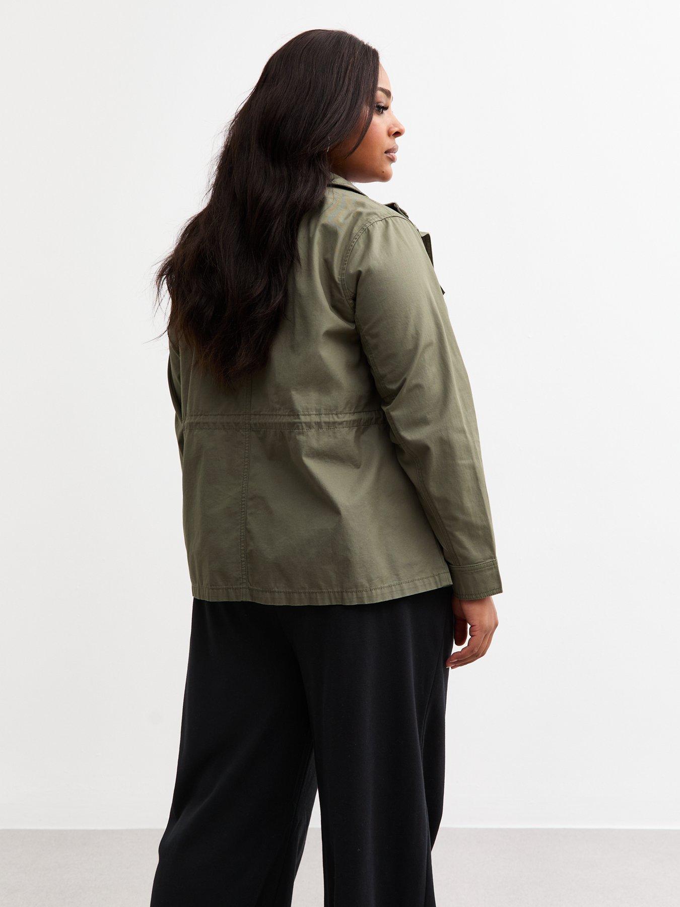 New Look Curves Khaki Four Pocket Shacket | Very