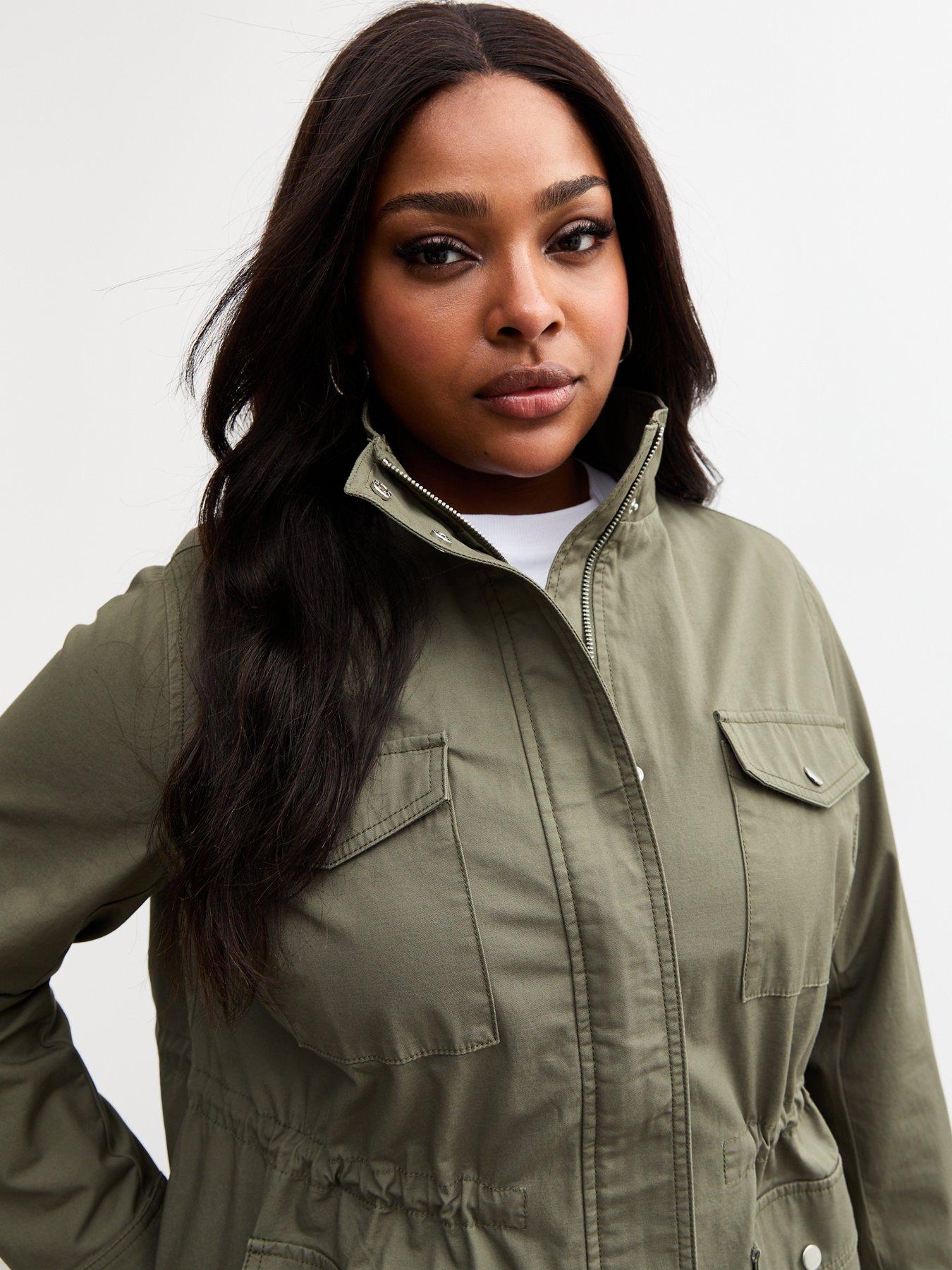 New Look Curves Khaki Four Pocket Shacket | Very