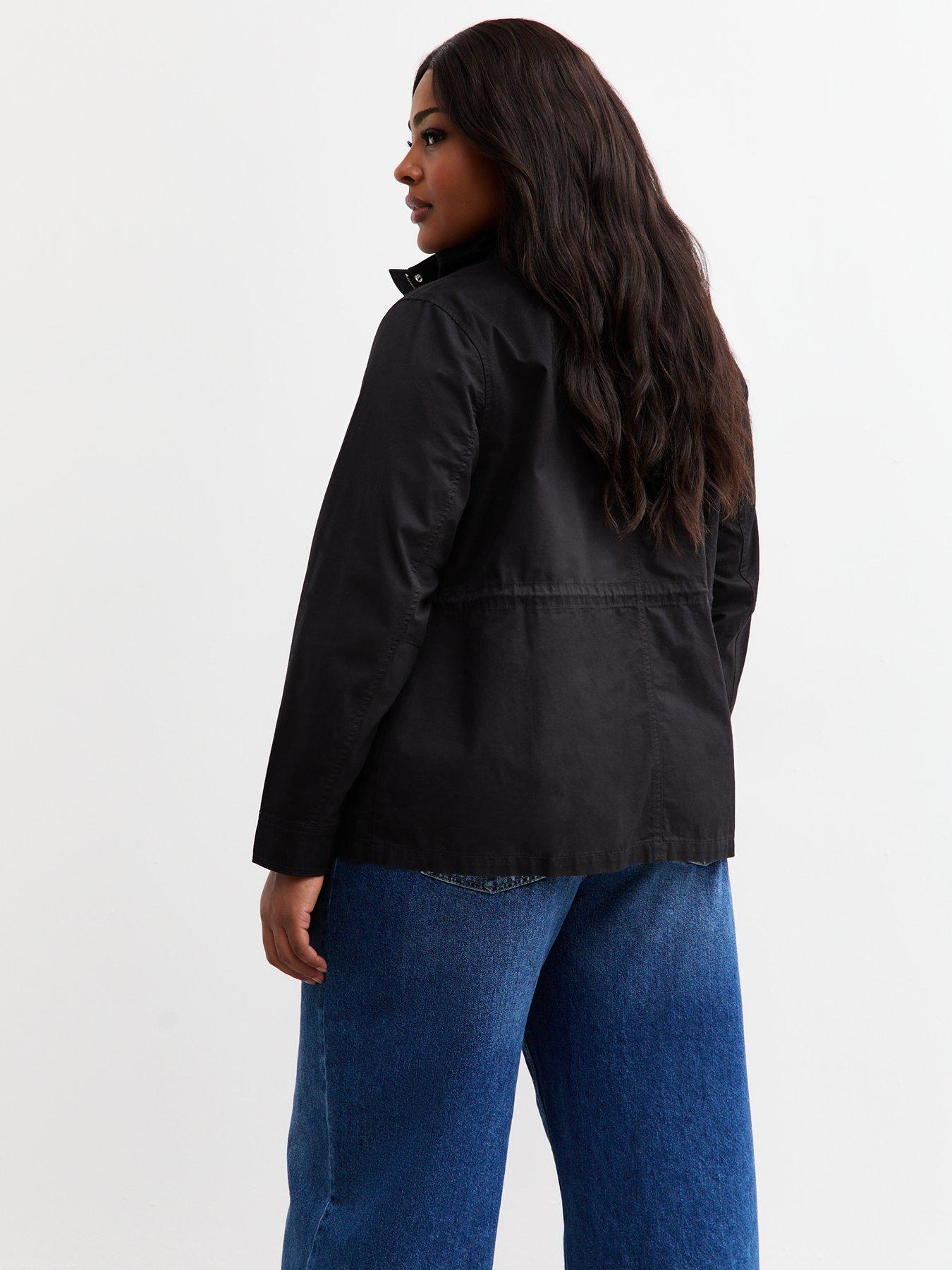 New Look Curves Black Four Pocket Shacket | Very