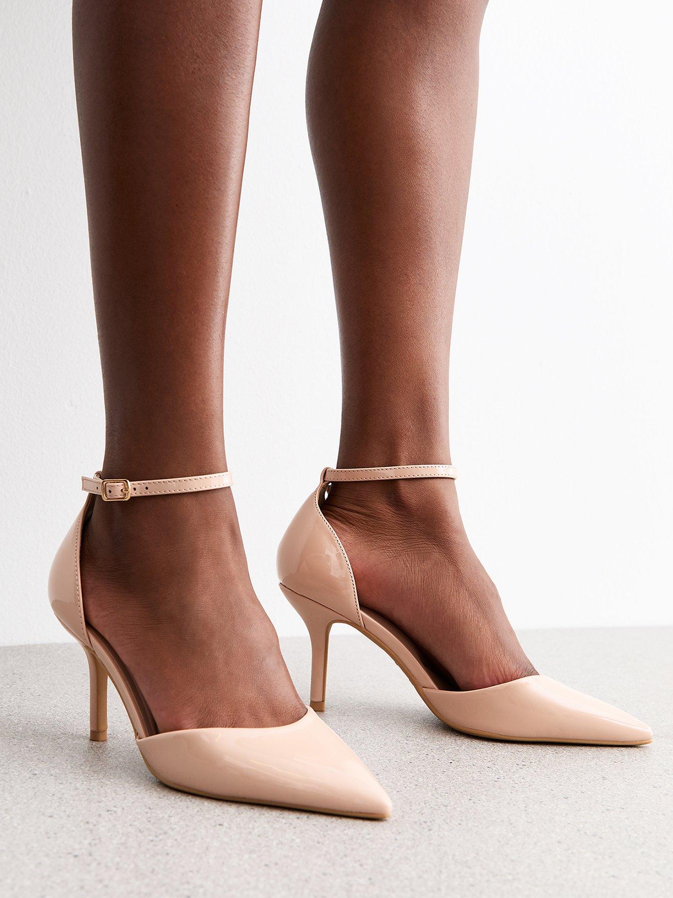 New Look Oatmeal 2 Part Stiletto Heel Pointed Toe Pumps | Very