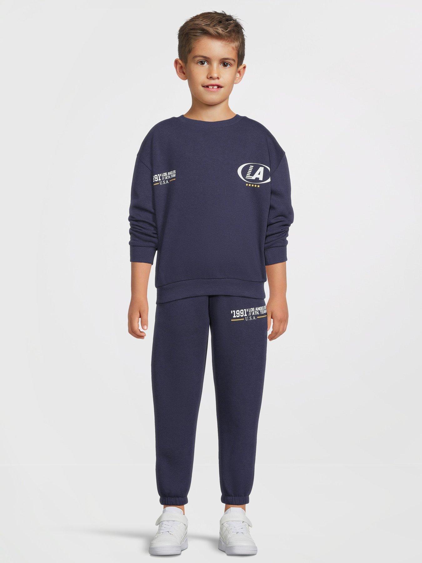 The Very Collection Boys Sweat And Jogger Set - Navy | Very