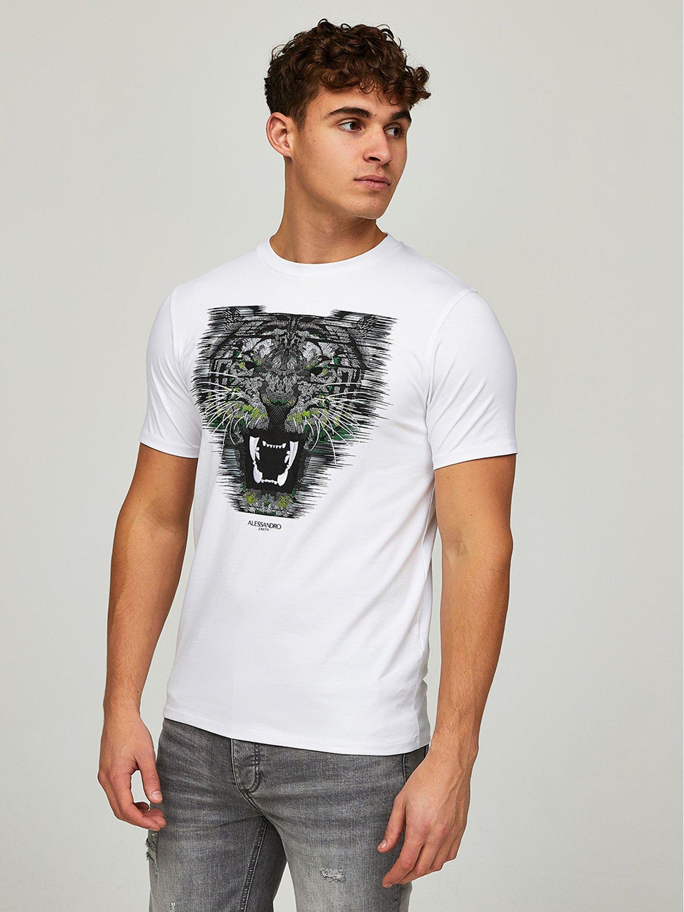 Alessandro Zavetti Growler Dot Graphic T-Shirt - White | Very