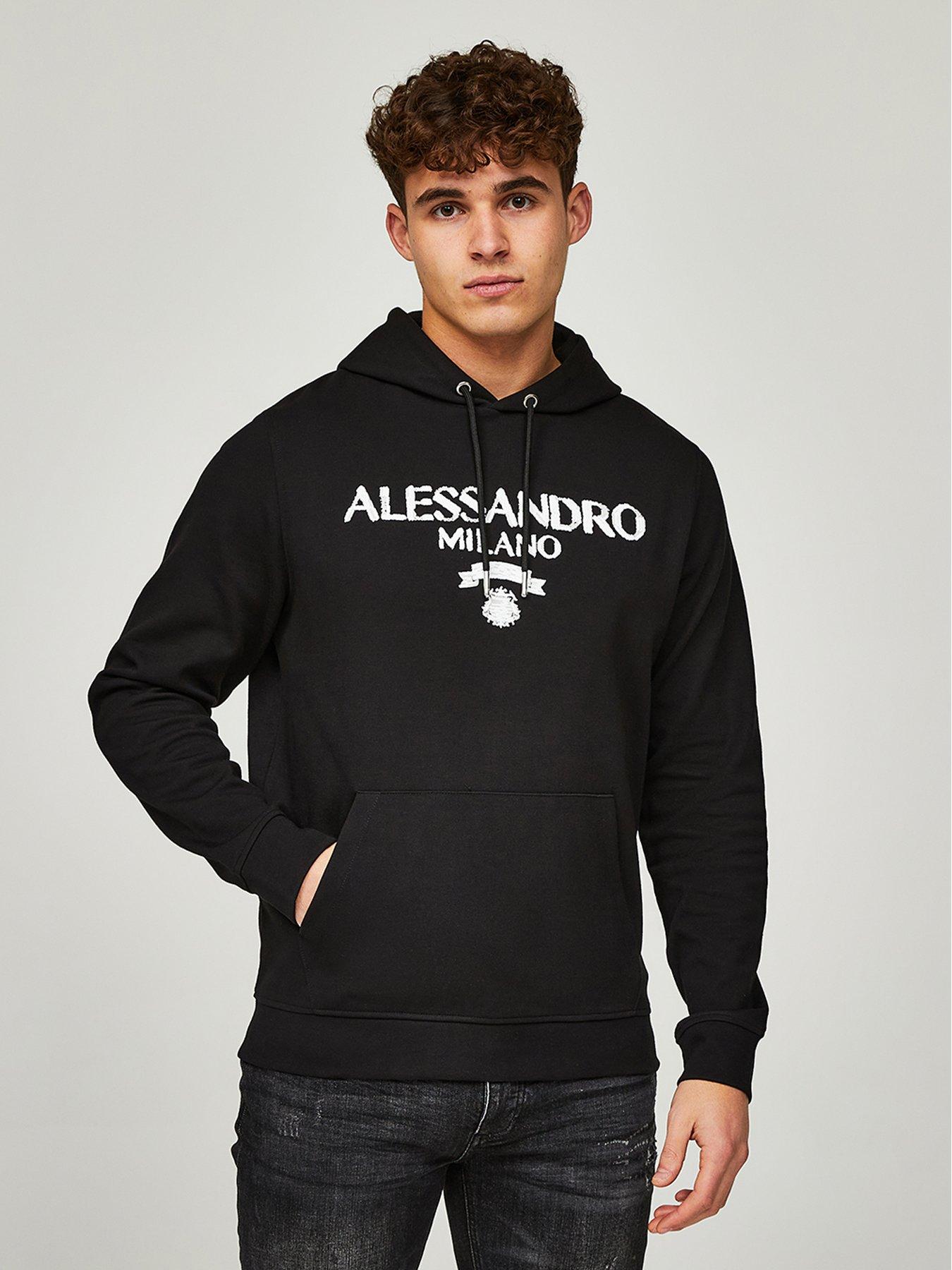 Alessandro Zavetti Dalore Logo Overhead Hoodie - Black | Very