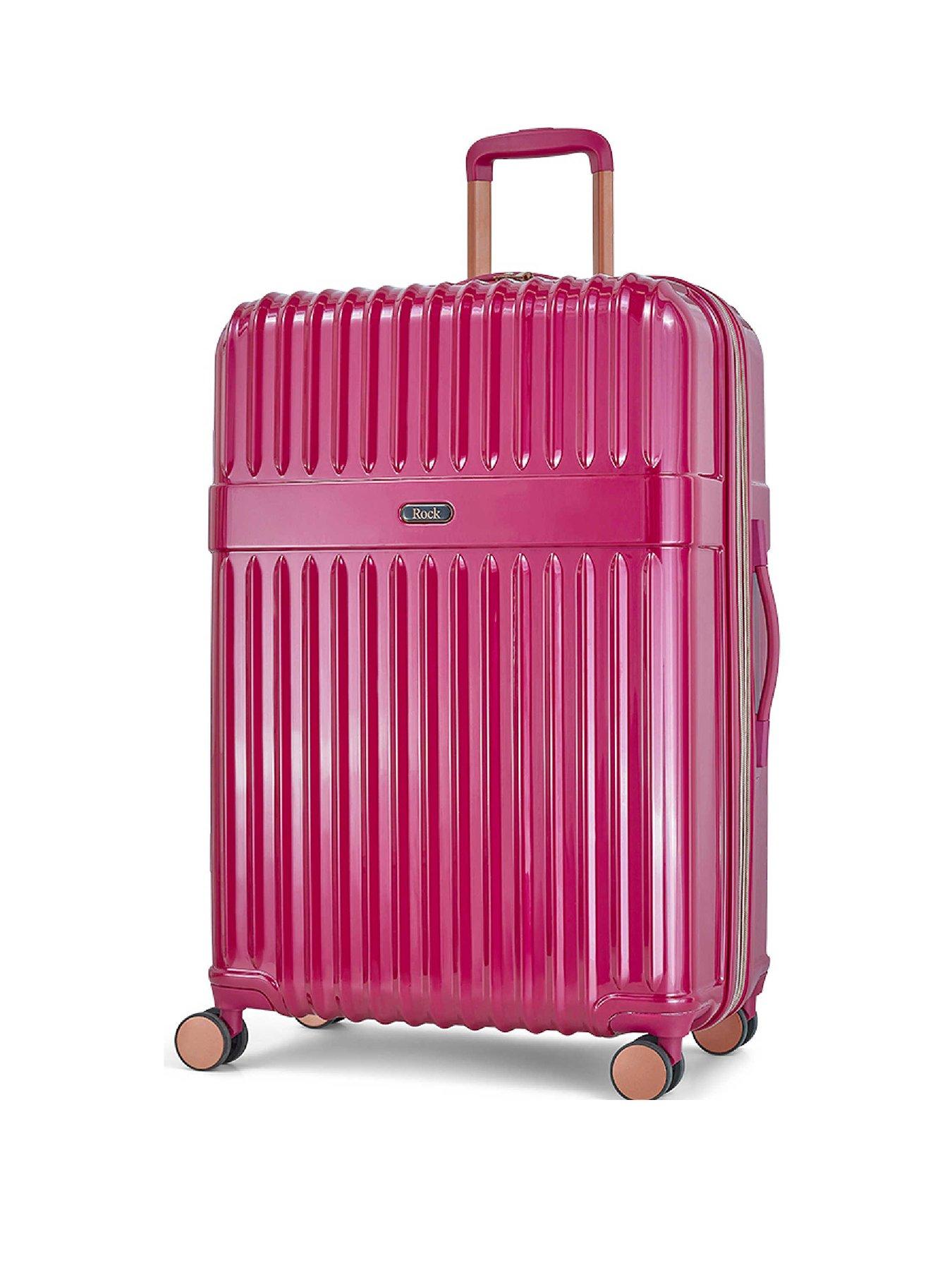 Rock Luggage Selene Pink 4-Piece Suitcase Set (Vanity/Cabin/Medium/Large) | Very
