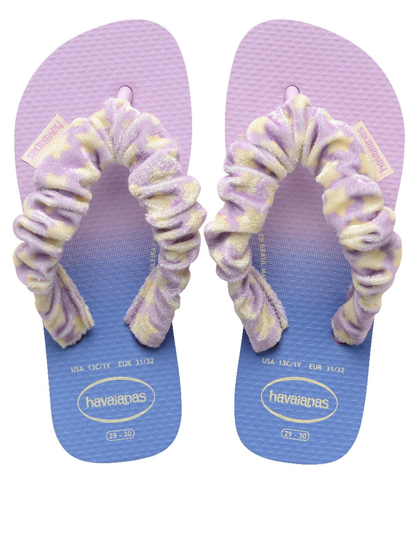 Havaianas Kids Fluffy Flip Flops - Purple | Very