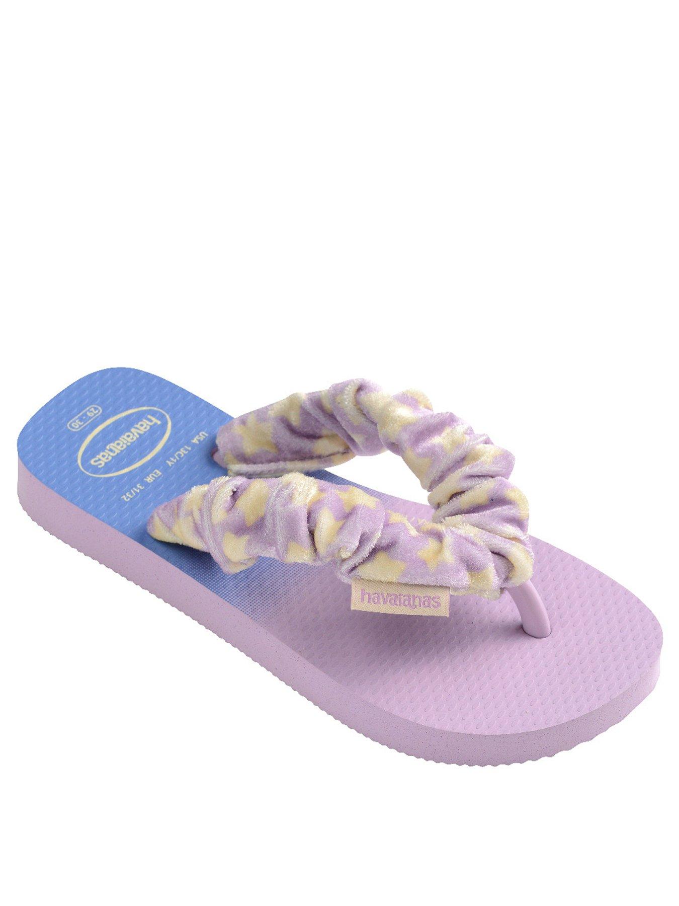 Havaianas Kids Fluffy Flip Flops - Purple | Very